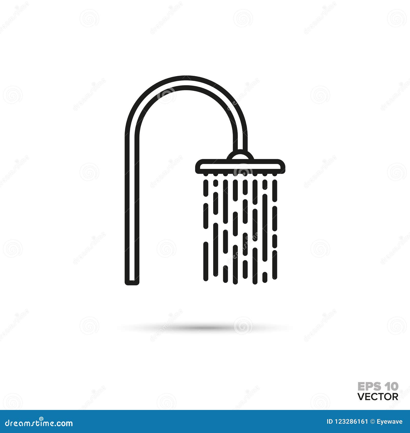 Icono Del Vector De La Ducha Ilustración del Vector - Ilustración de ...