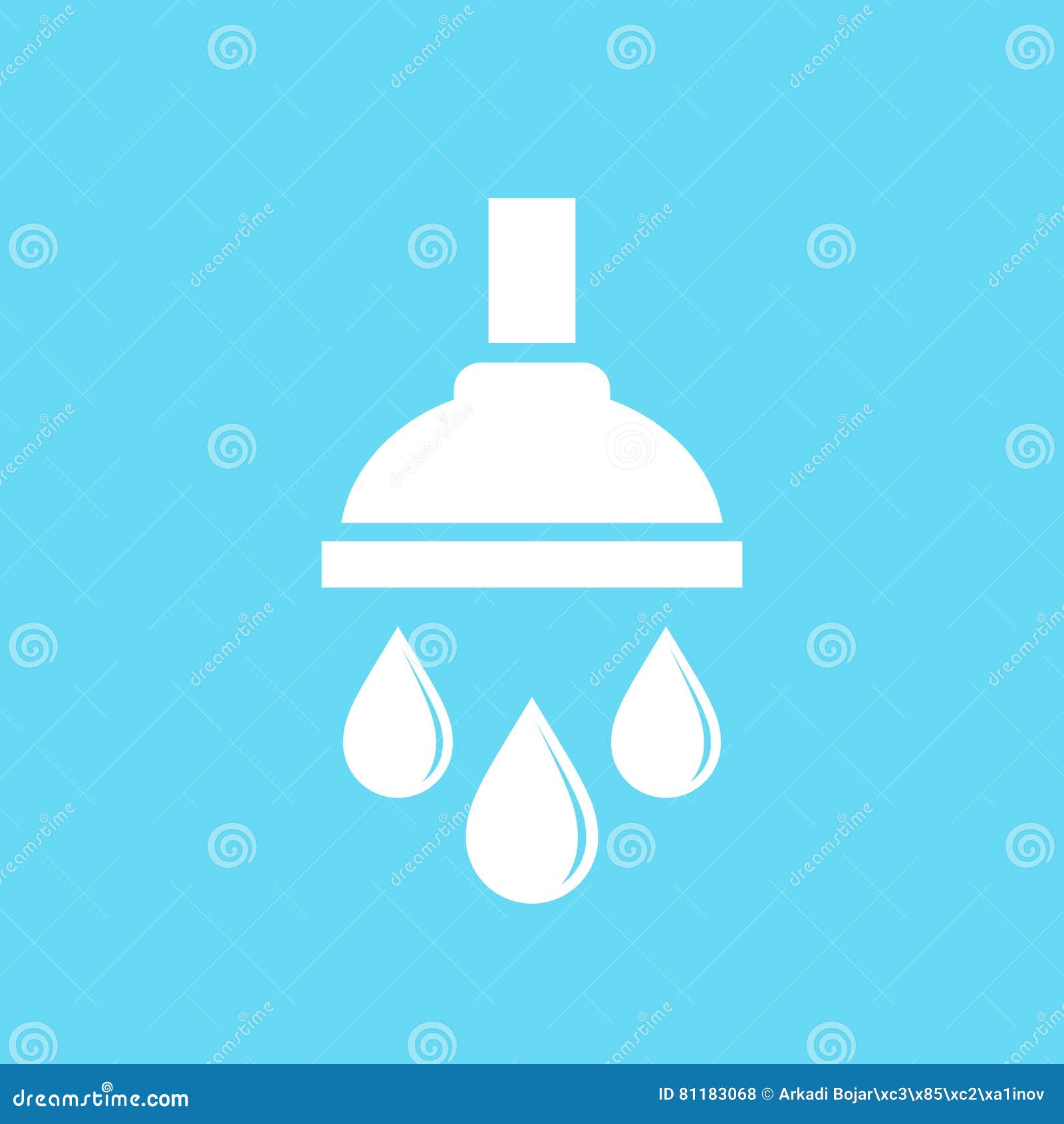 Icono Del Vector De La Ducha Ilustración del Vector - Ilustración de ...