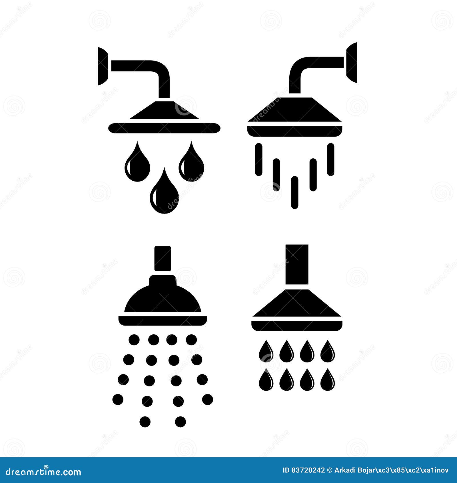 Icono Del Vector De La Ducha Ilustración del Vector - Ilustración de ...