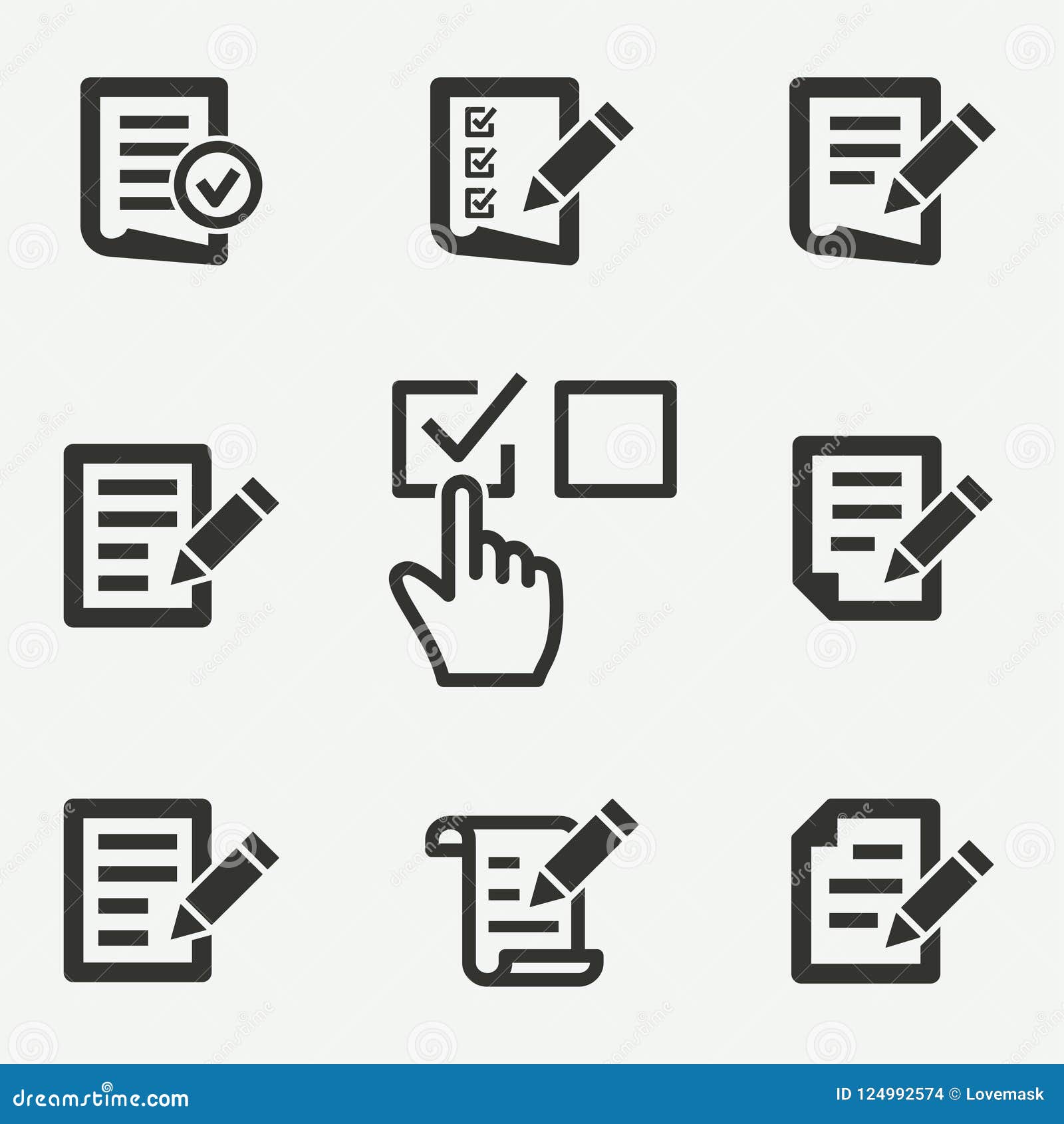 Icono Del Vector De La Encuesta Ilustración del Vector - Ilustración de ...