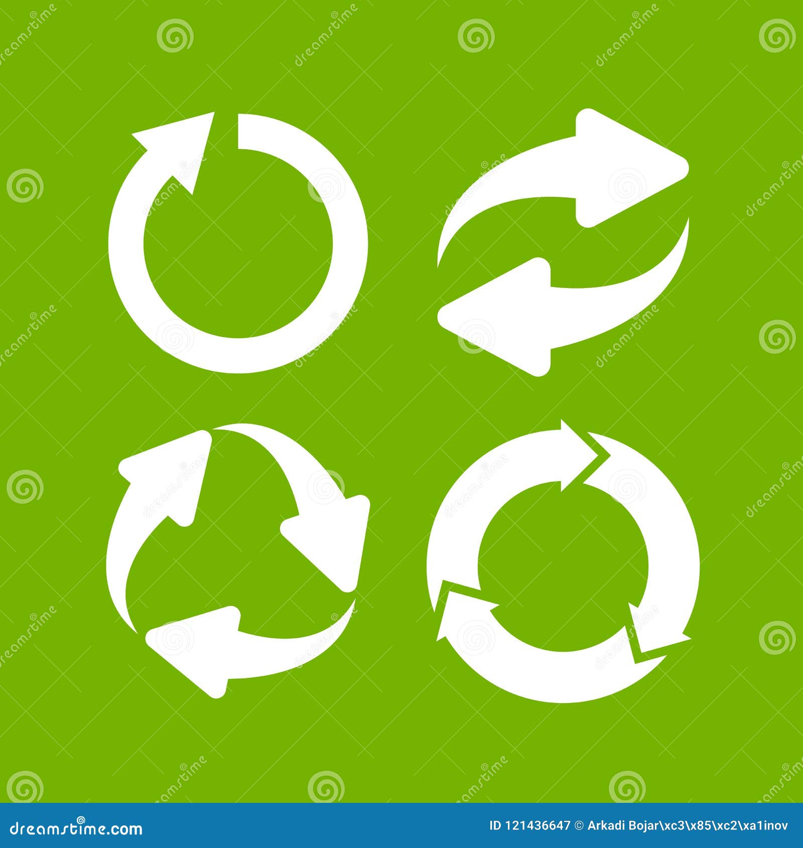 Icono Del Vector De La Flecha Del Ciclo Ilustración del Vector ...