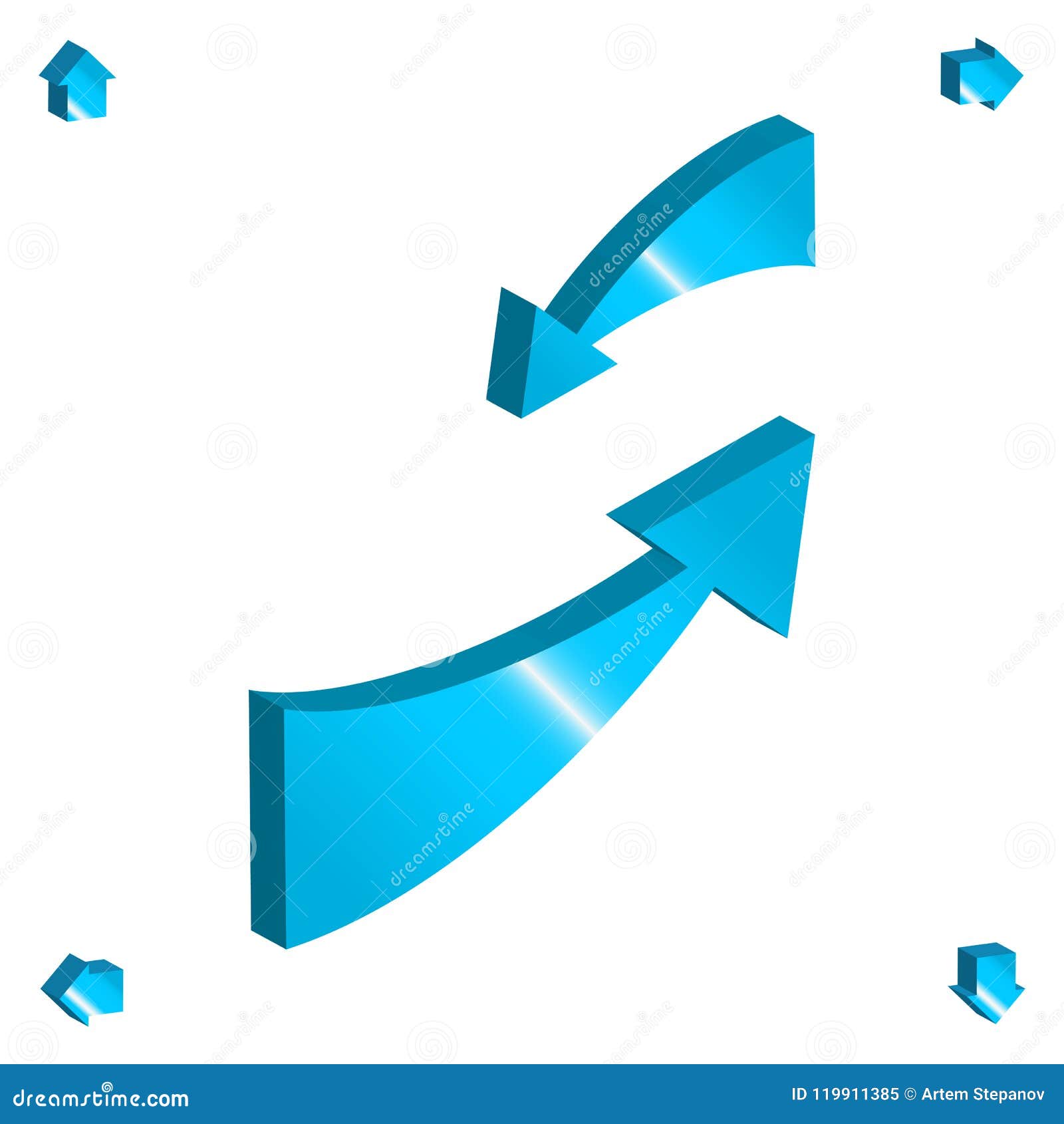 Icono Del Vector De La Flecha 3d Ilustración del Vector - Ilustración ...