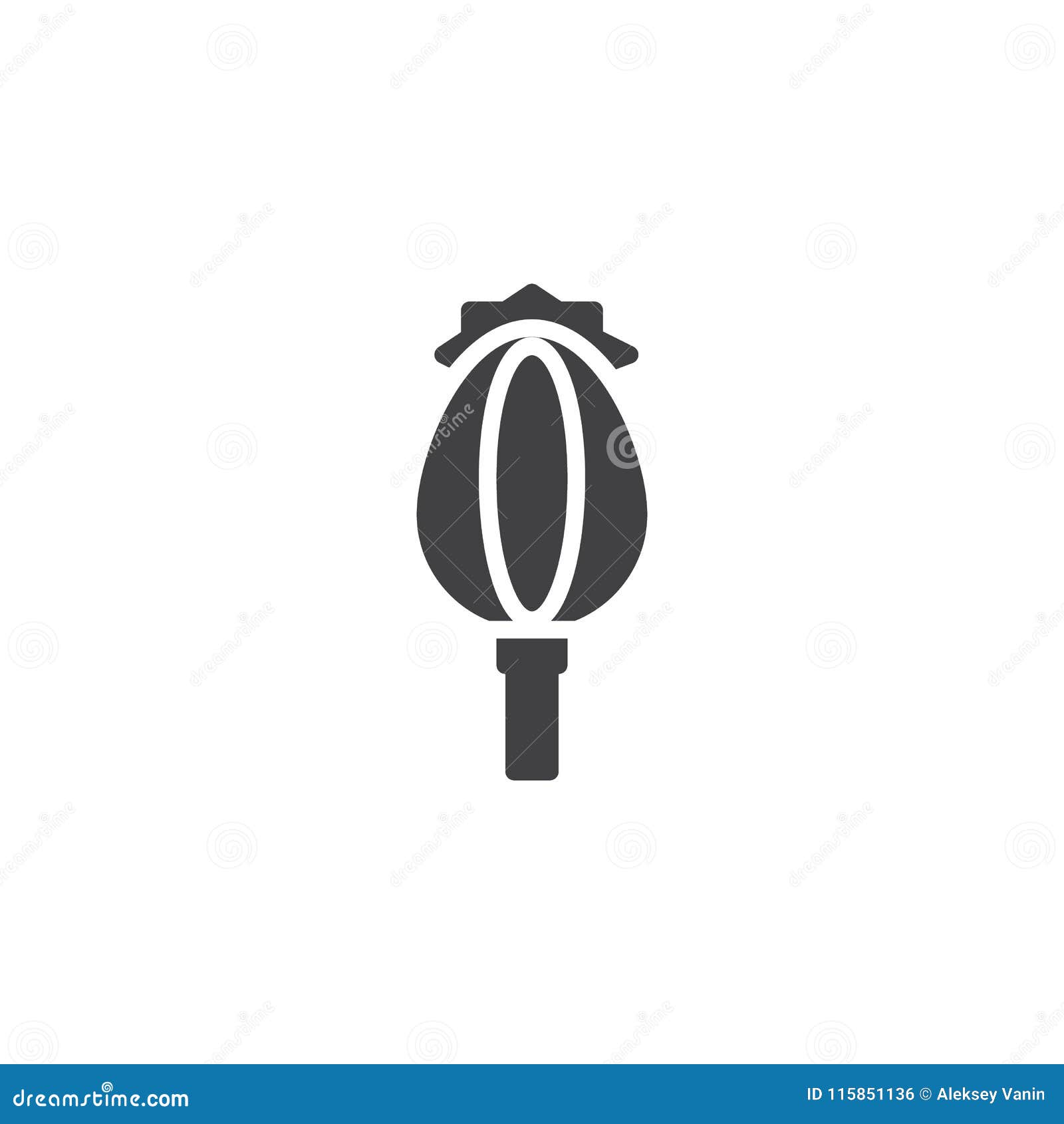 Icono Del Vector De La Flor Del Opio Ilustración del Vector ...