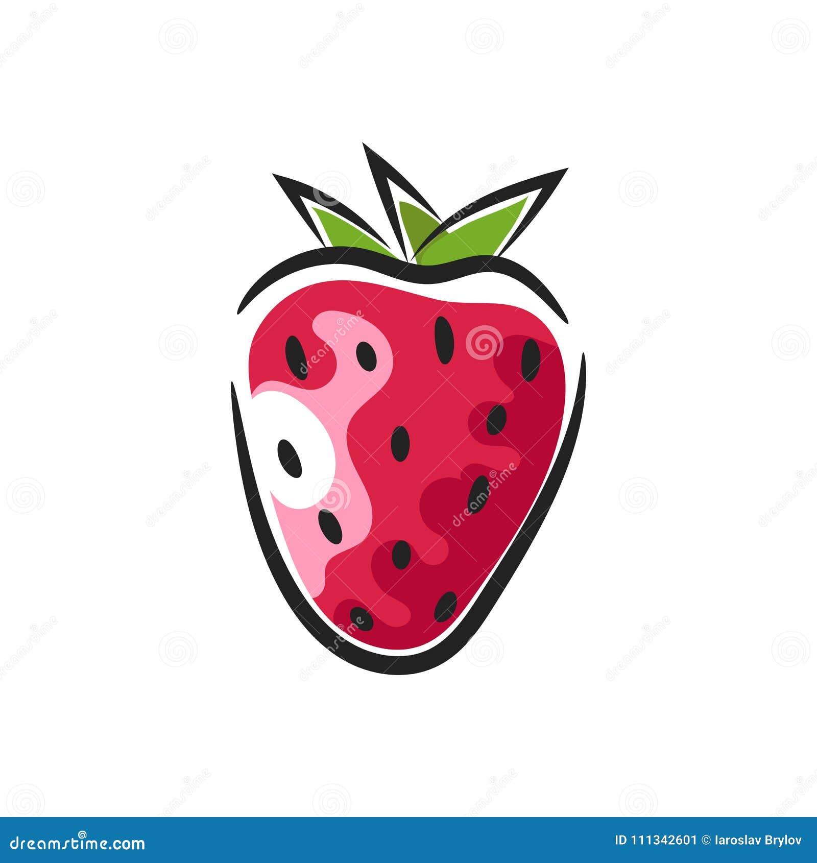 Icono Del Vector De La Fresa Ilustración del Vector - Ilustración de ...