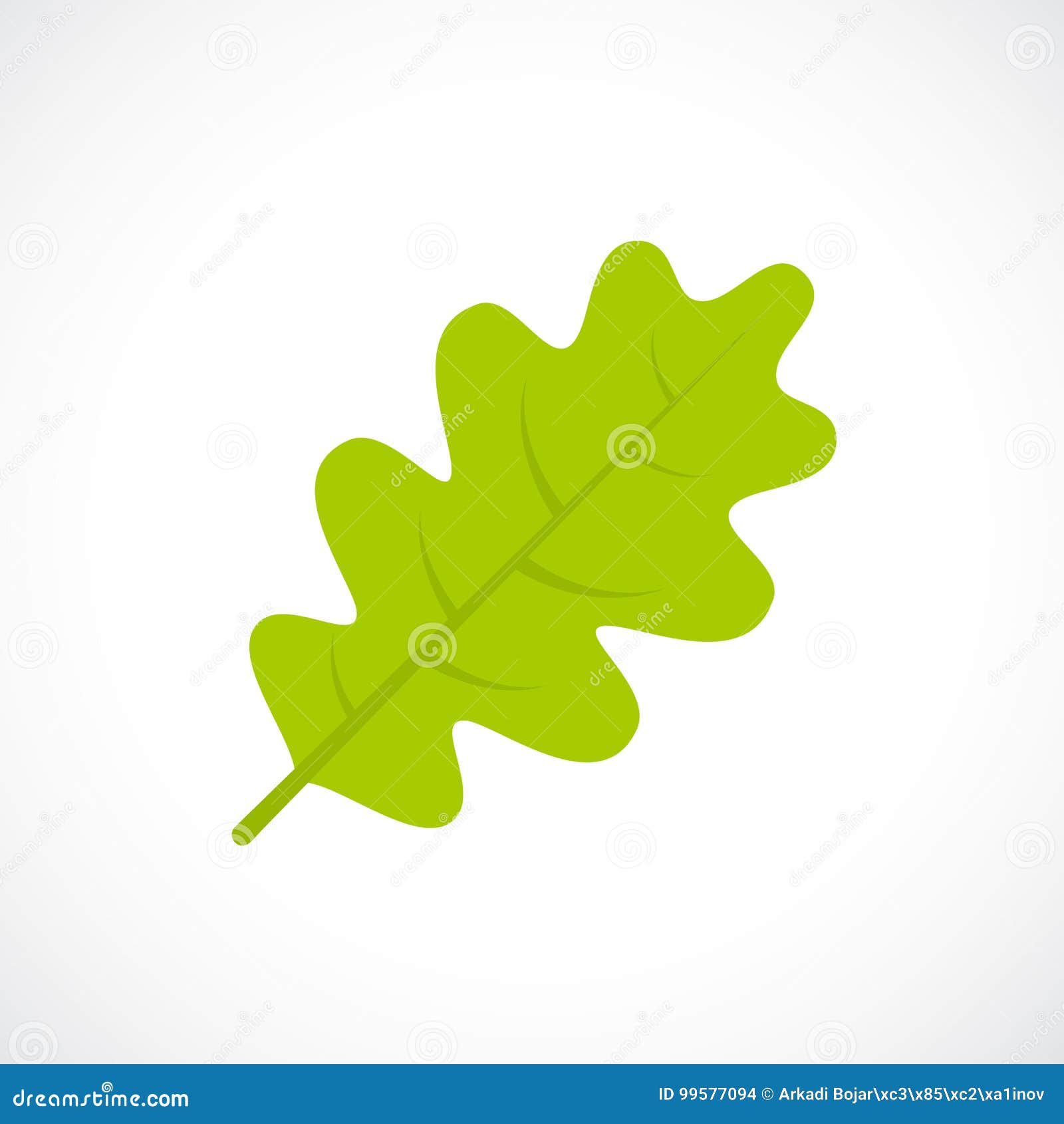 Icono Del Vector De La Hoja Del Roble Ilustración del Vector ...