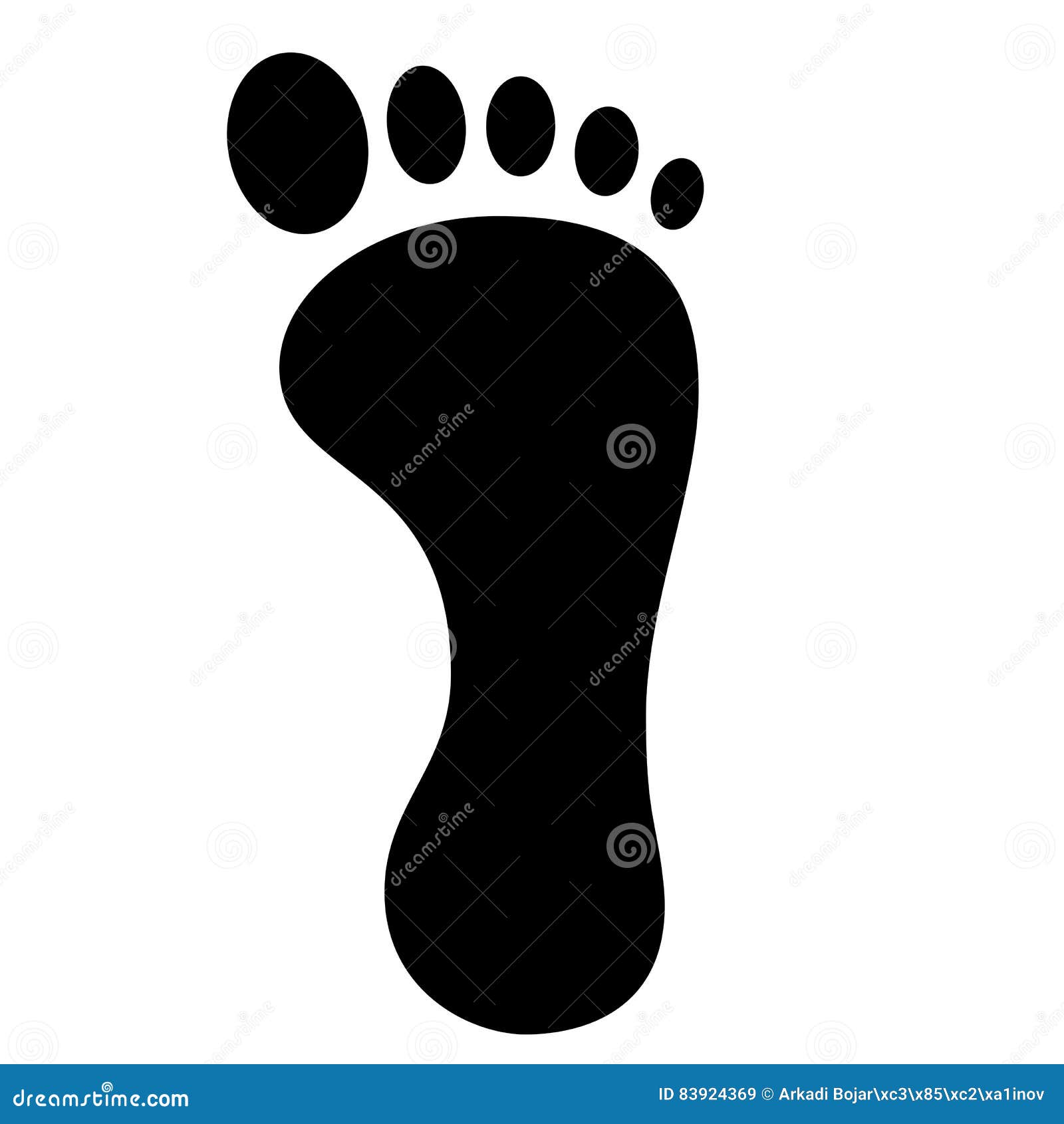 Icono Del Vector De La Impresión Del Pie Ilustración del Vector ...