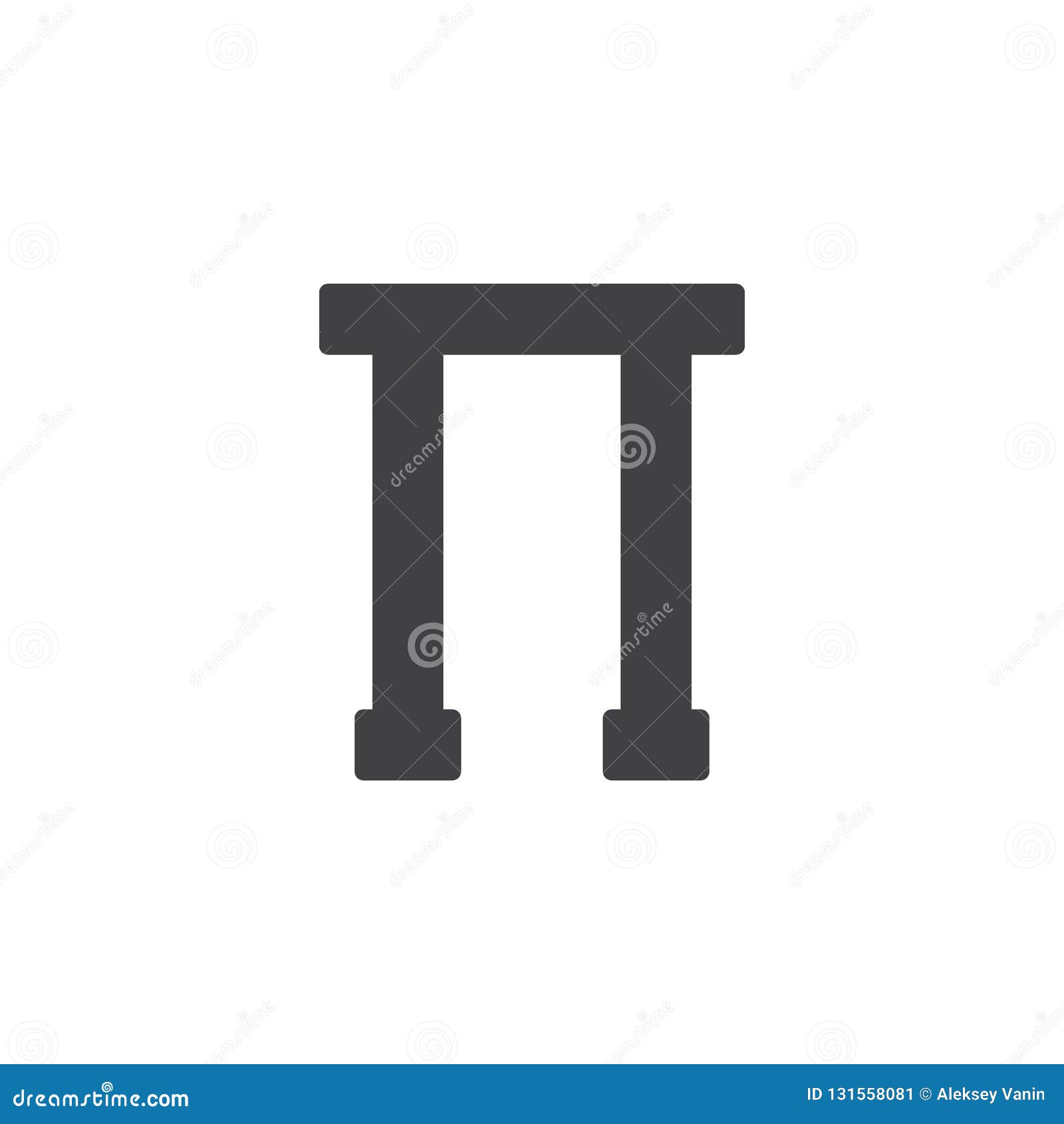 Icono Del Vector De La Letra Del Pi Ilustración del Vector ...