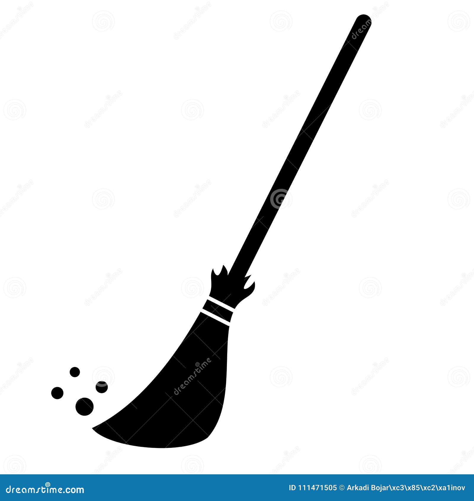 Icono Del Vector De La Limpieza De La Escoba Ilustración del Vector ...