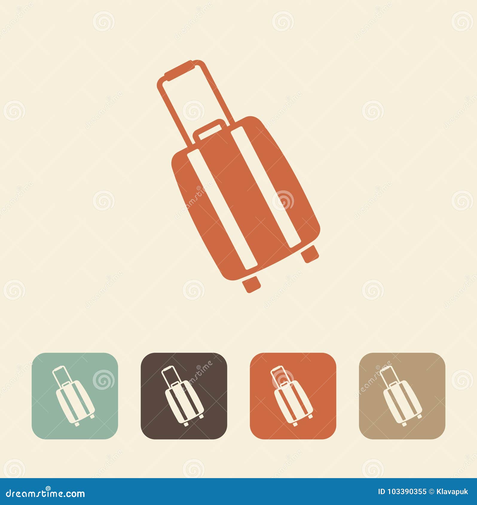 Icono Del Vector De La Maleta Ilustración del Vector - Ilustración de ...