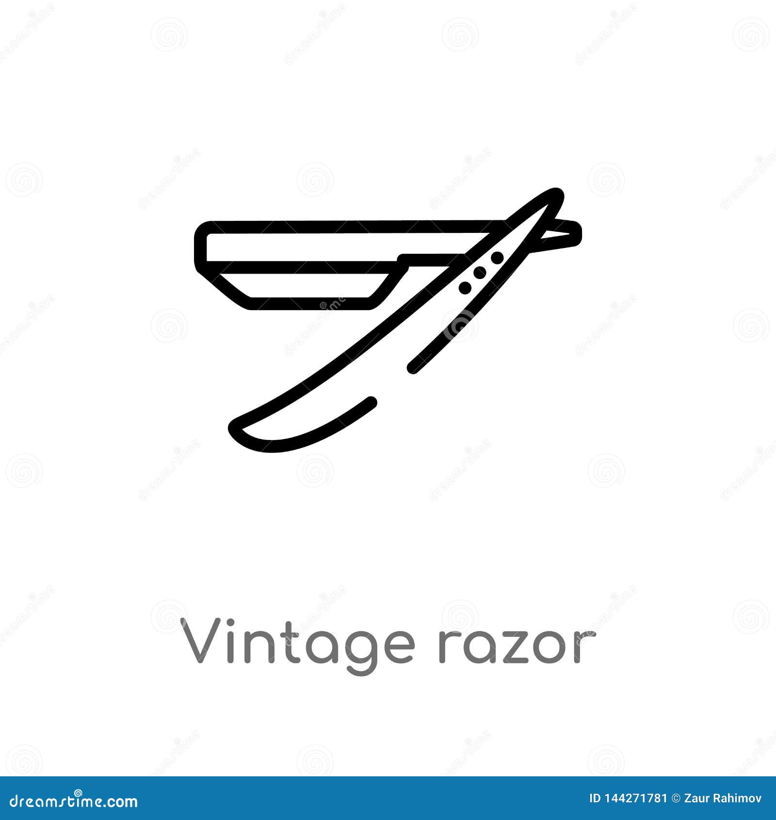 Icono Del Vector De La Maquinilla De Afeitar Del Vintage Del Esquema L ... Icono Del Vector De La Maquinilla De Afeitar Del Vintage Del Esquema L ...