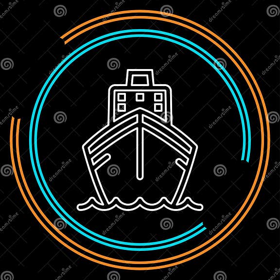 Icono Del Vector De La Nave Ilustración del Vector - Ilustración de ...