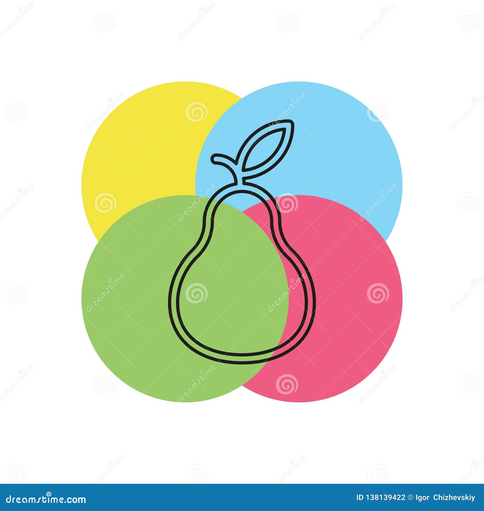 Icono Del Vector De La Pera Stock de ilustración - Ilustración de dieta ...