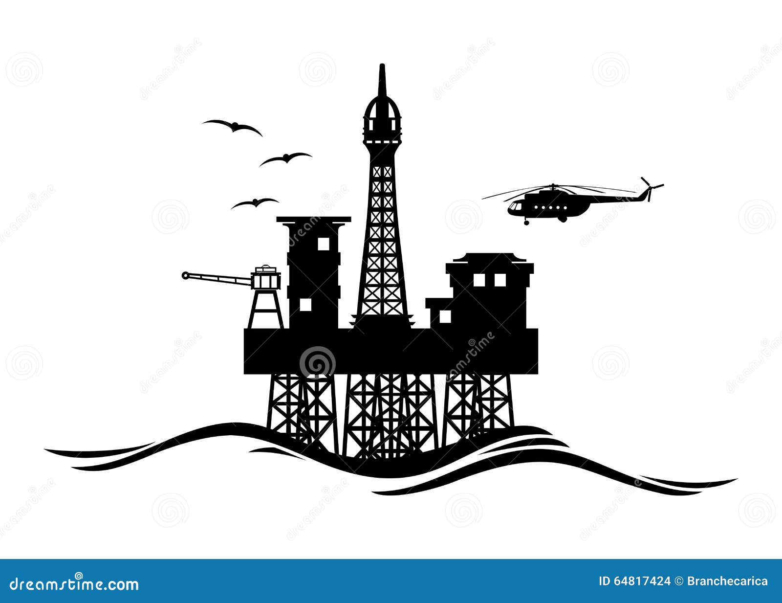 Icono Del Vector De La Plataforma Petrolera Ilustración del Vector ...