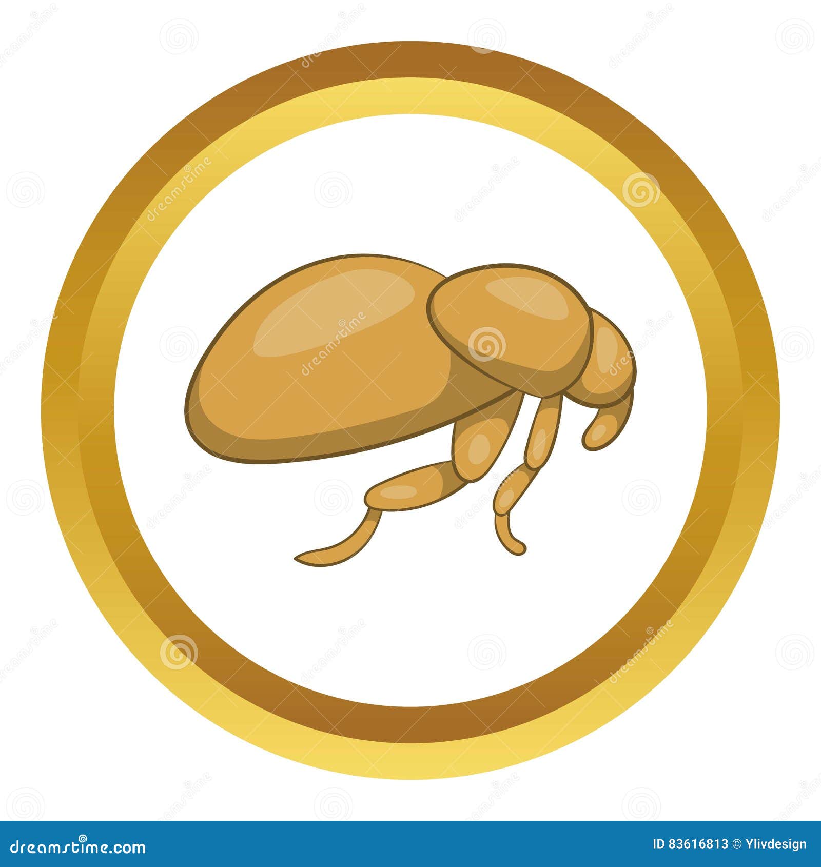 Icono Del Vector De La Pulga Ilustración del Vector - Ilustración de ...