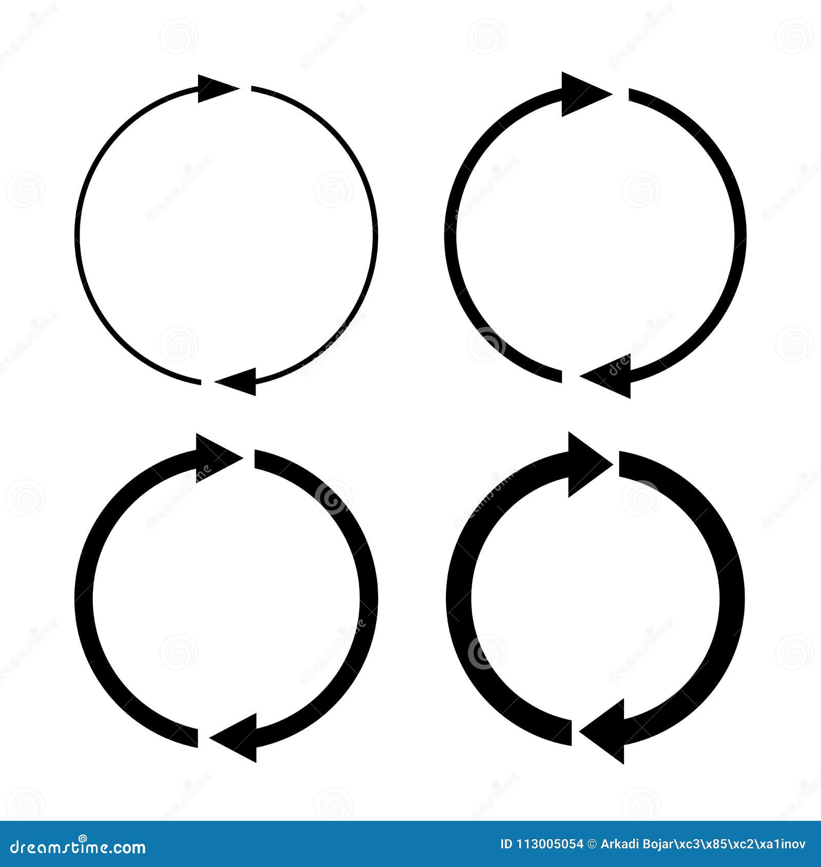 Icono Del Vector De La Rotación De La Flecha Ilustración del Vector ...