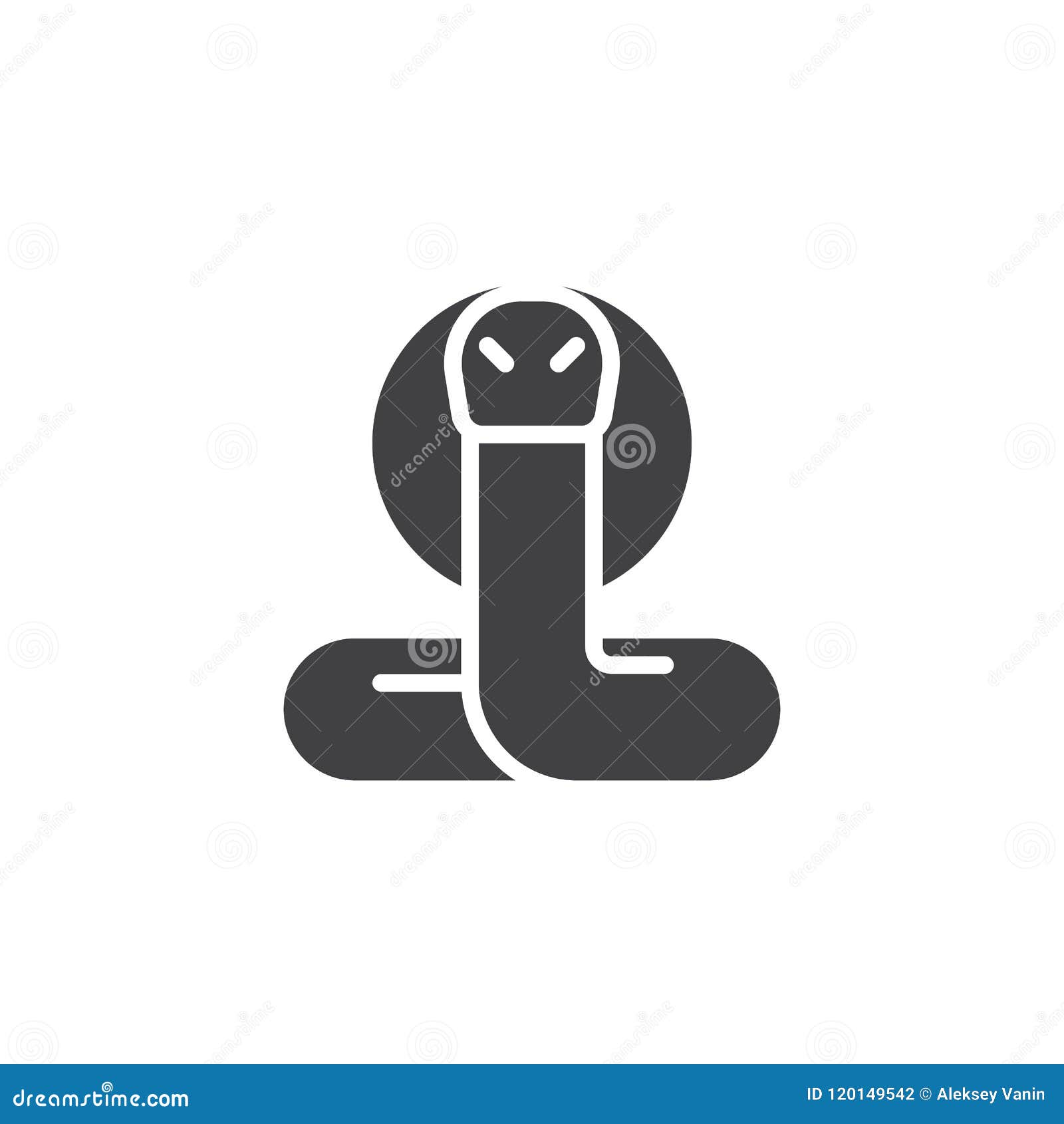 Icono Del Vector De La Serpiente De La Cobra Ilustración del Vector ...