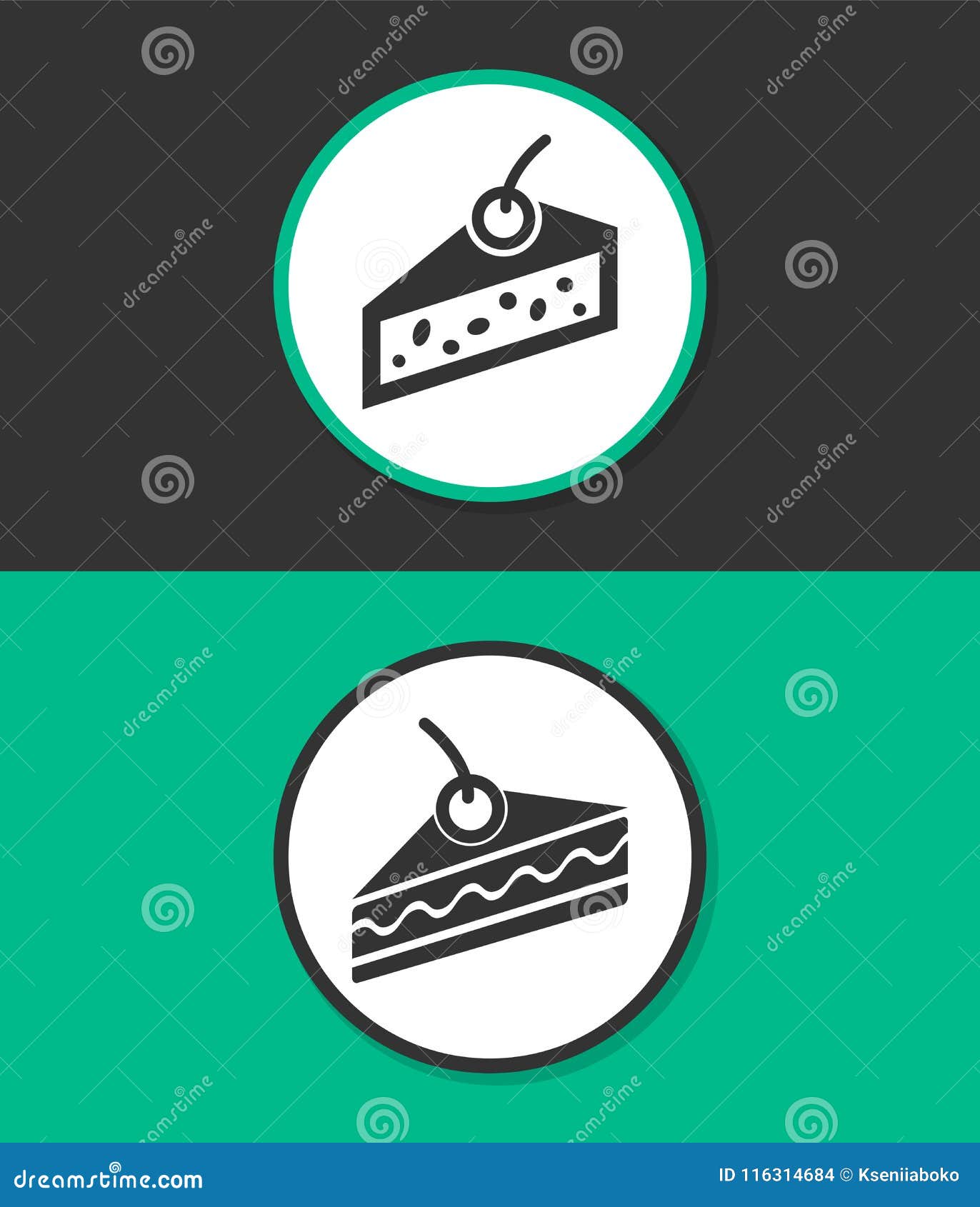 Icono Del Vector De La Torta Stock de ilustración - Ilustración de ...