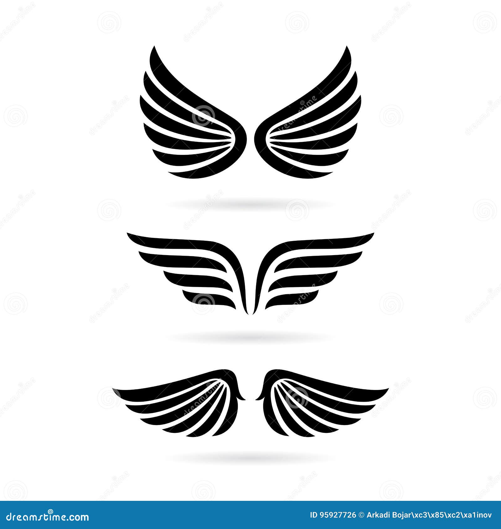 Icono Del Vector De Las Alas Ilustración del Vector - Ilustración de ...