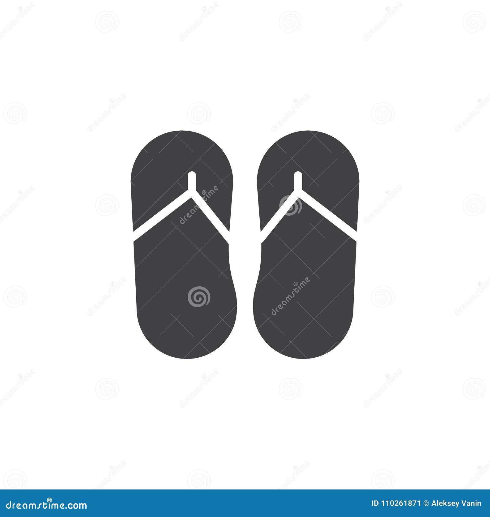 Icono Del Vector De Las Chancletas Ilustración del Vector - Ilustración ...