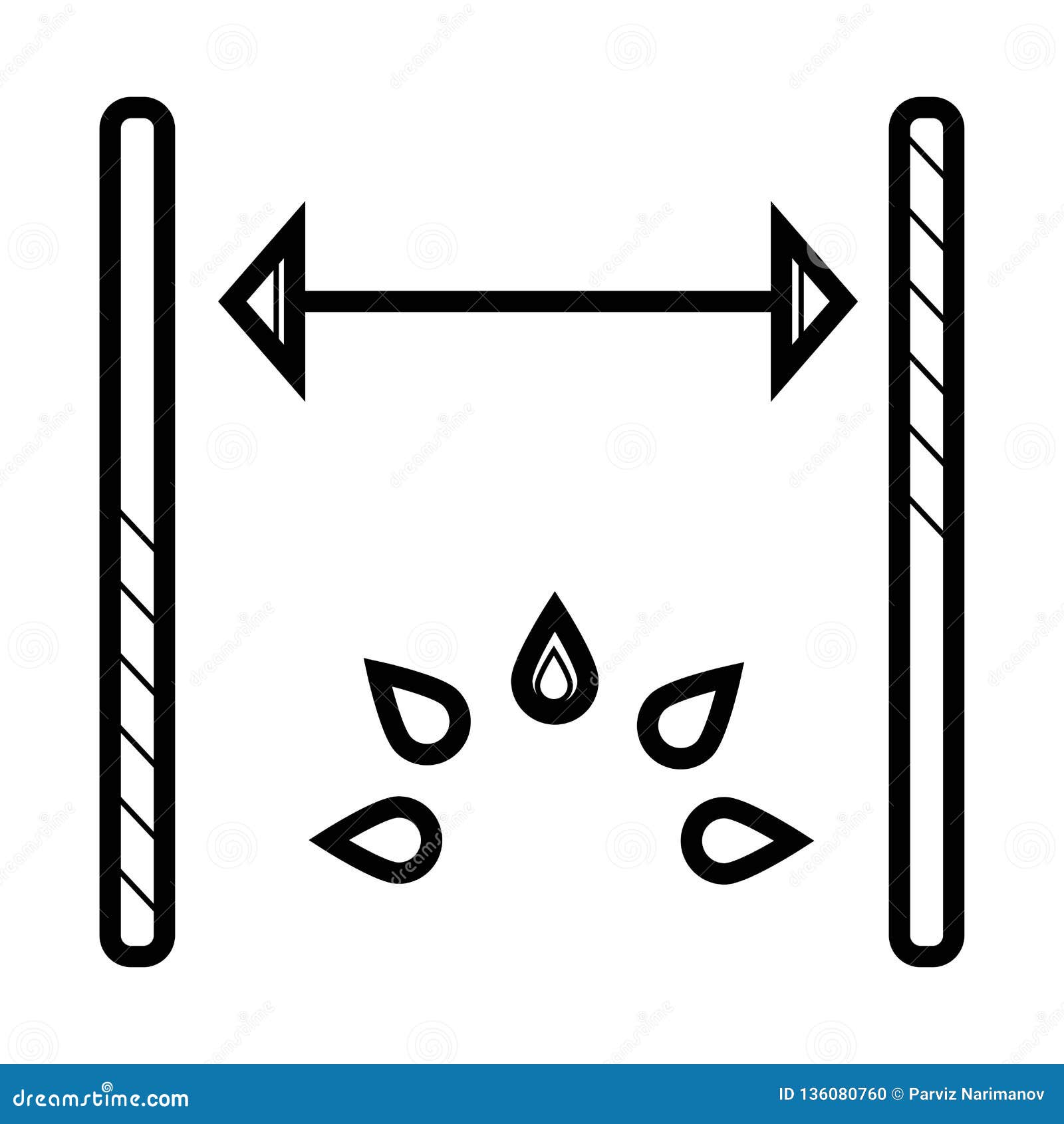 Icono Del Vector De Las Dimensiones Stock de ilustración - Ilustración ...