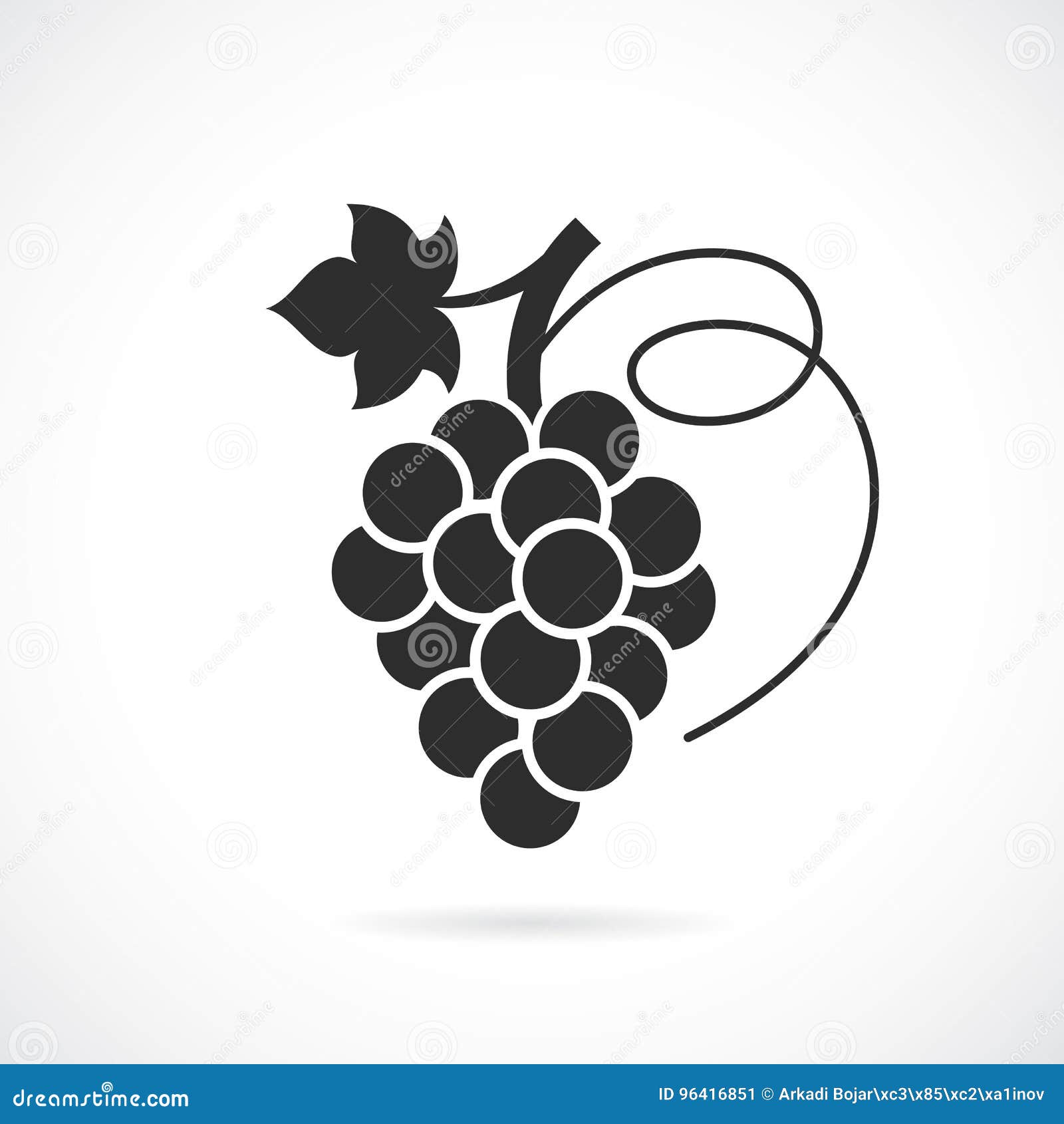 Icono Del Vector De Las Uvas Ilustración del Vector - Ilustración de ...