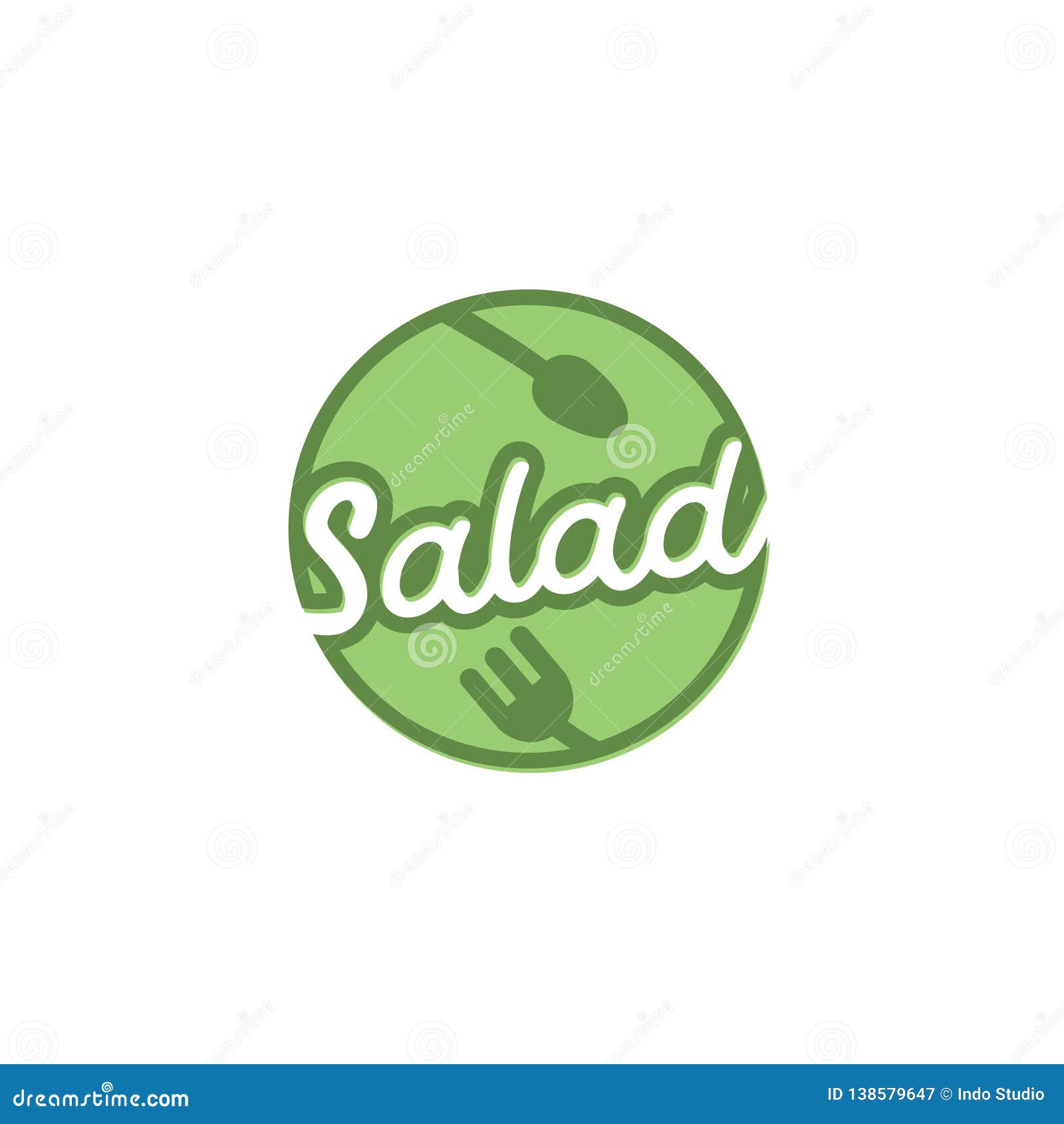 Icono Del Vector De Logo Salad Restaurant Stock de ilustración ...