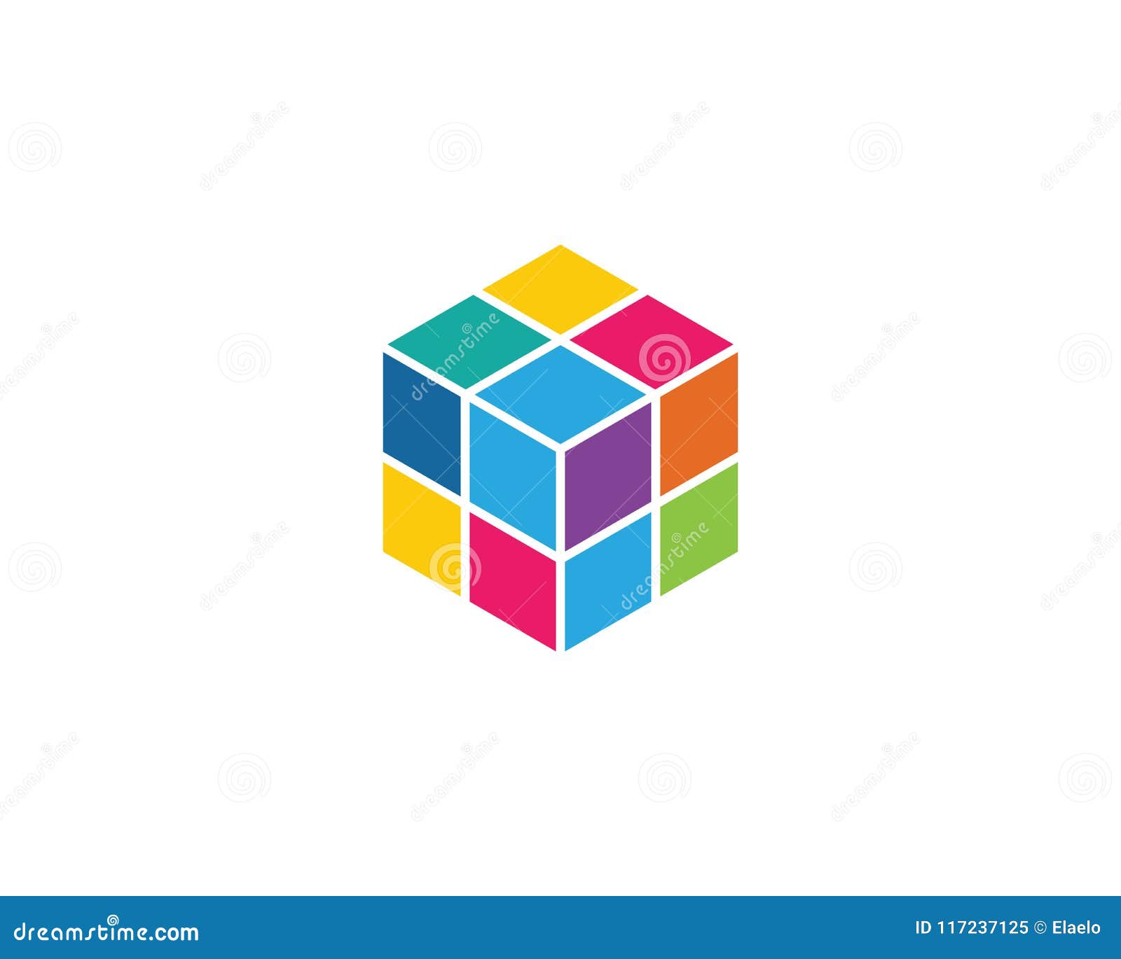Icono Del Vector De Logo Template Del Cubo Ilustración del Vector ...