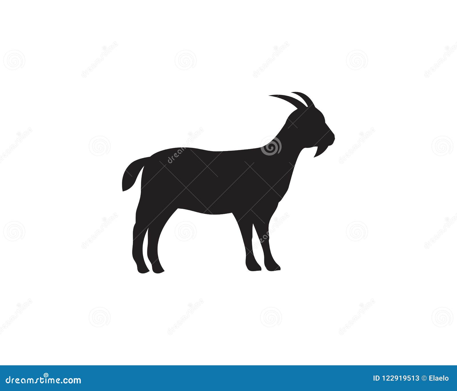 Icono Del Vector De Logo Template De La Cabra Ilustración del Vector ...