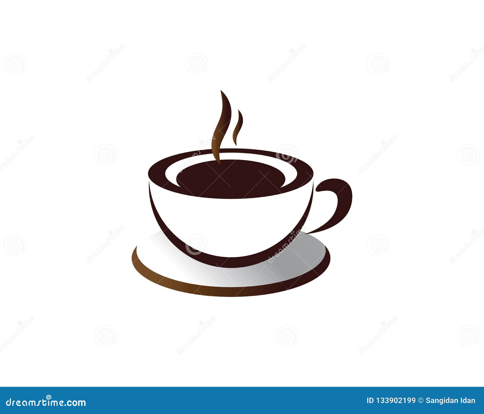 Icono Del Vector De Logo Template De La Taza De Café Ilustración del ...