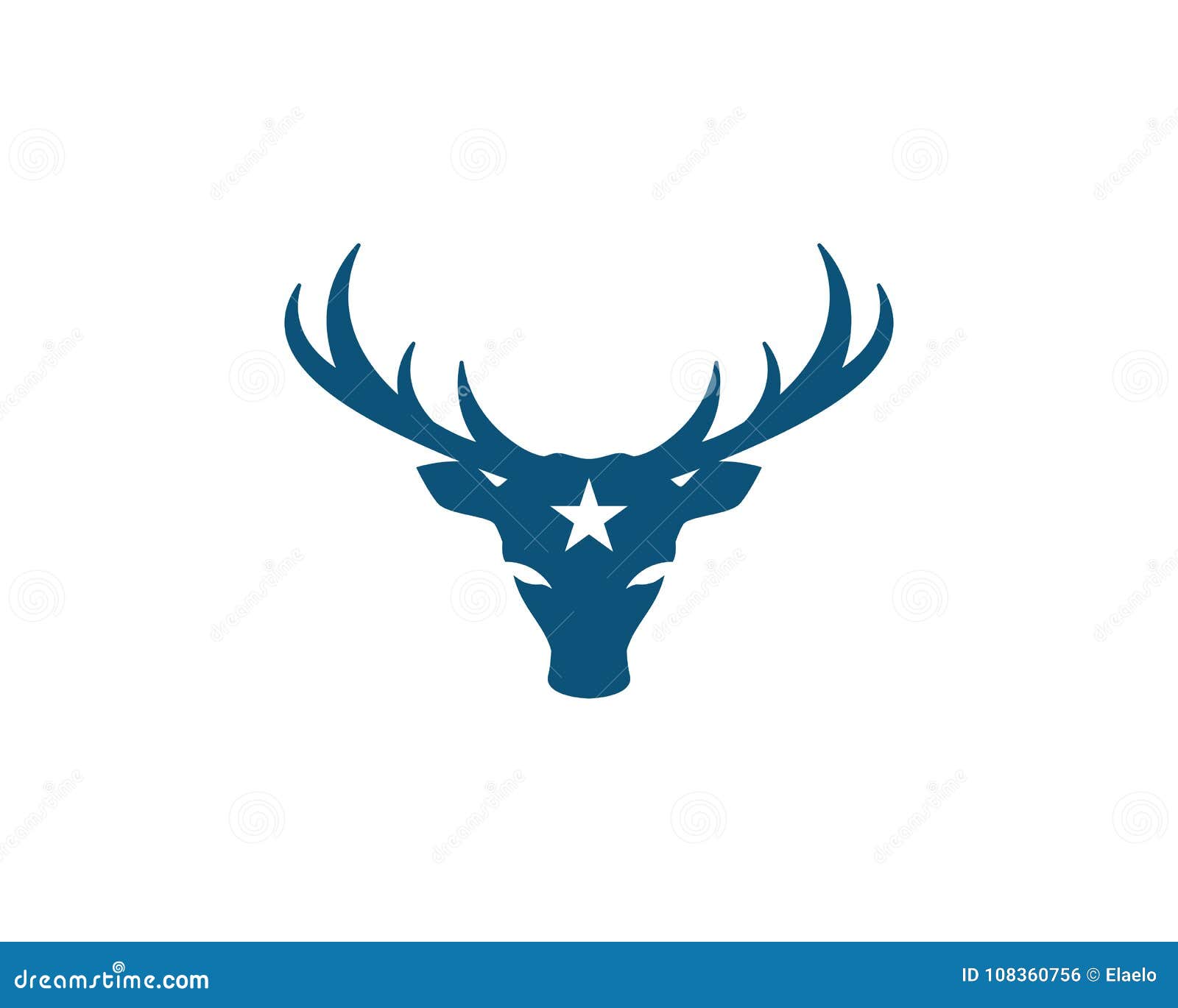 Icono Del Vector De Logo Template De Los Ciervos Ilustración del Vector ...