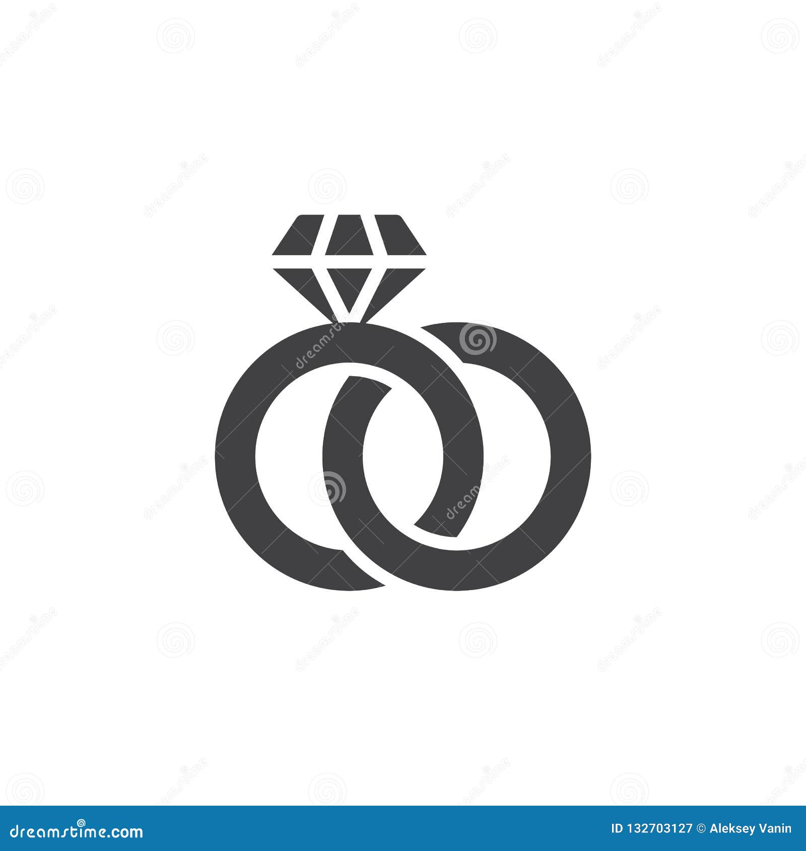 Icono Del Vector De Los Anillos De Compromiso Ilustración del Vector ...