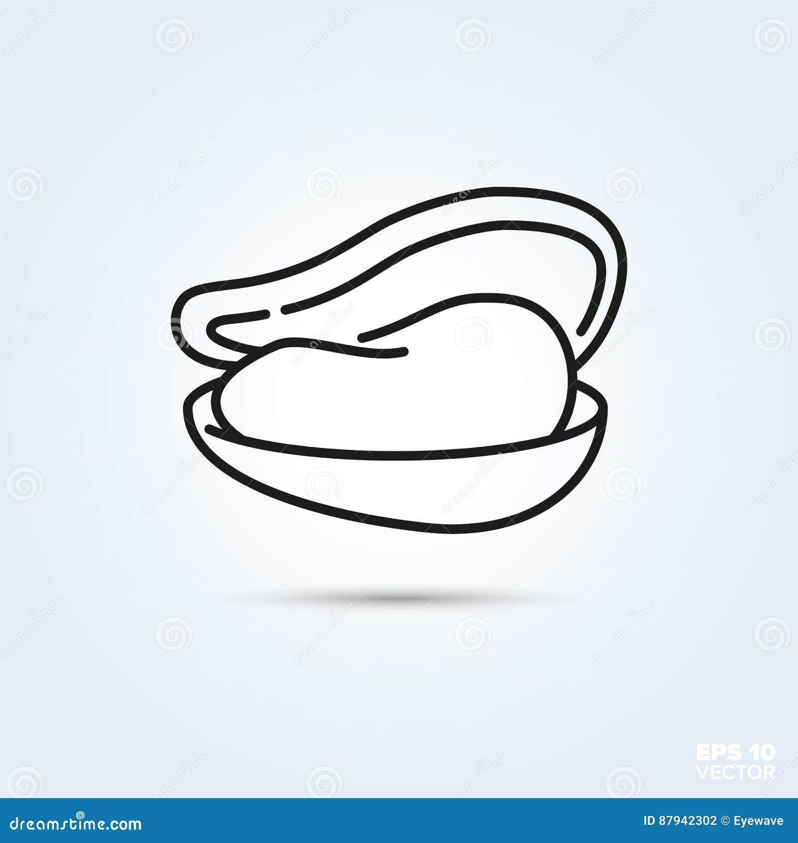 Icono Del Vector De Los Crustáceos De La Ostra Ilustración del Vector ...