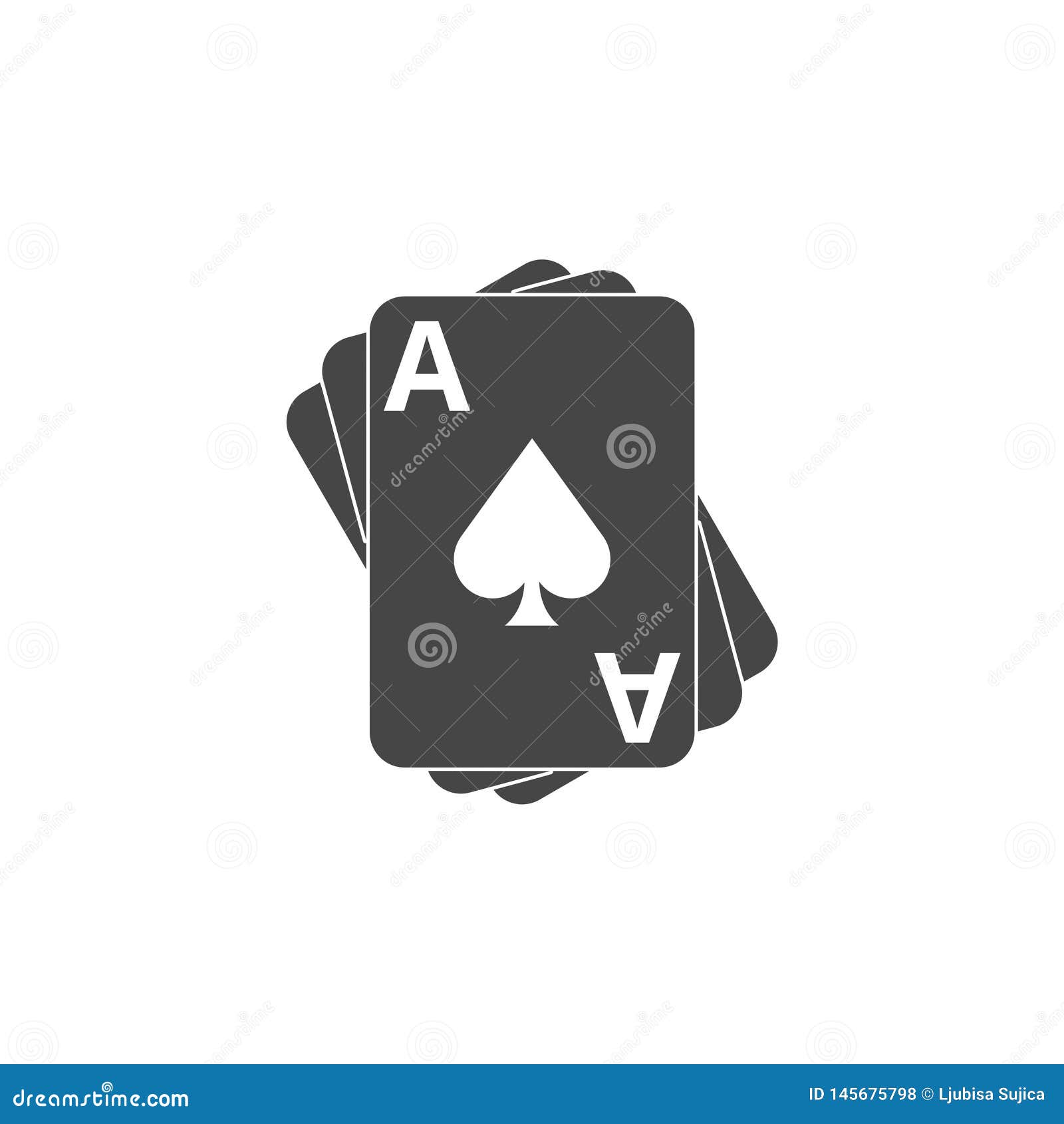 Icono Del Vector De Los Naipes Ilustración del Vector - Ilustración de ...