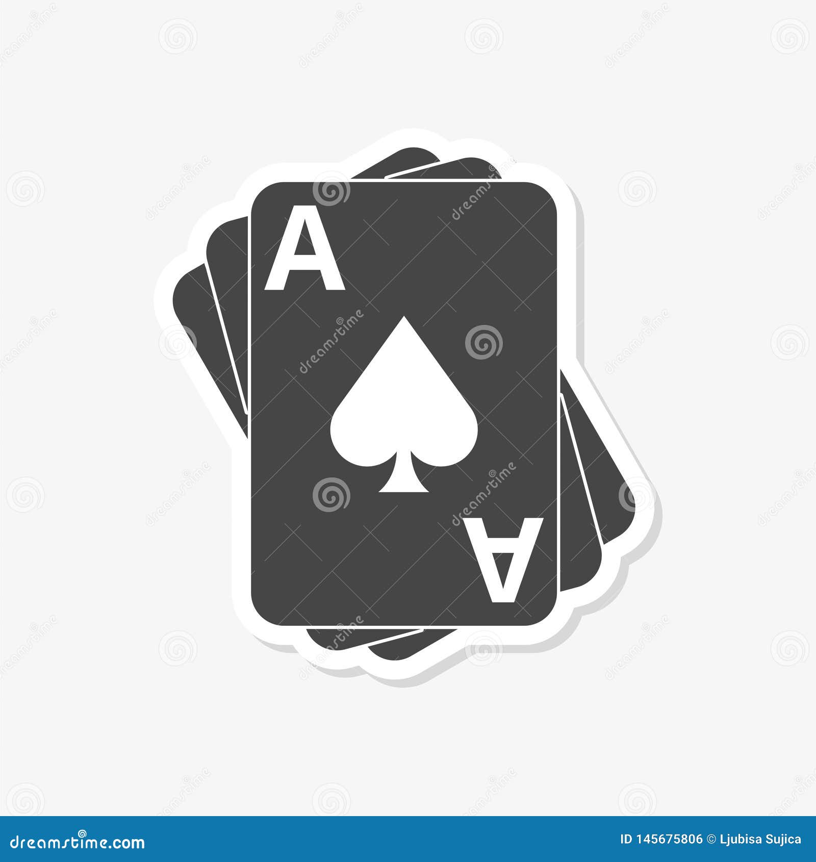 Icono Del Vector De Los Naipes Ilustración del Vector - Ilustración de ...