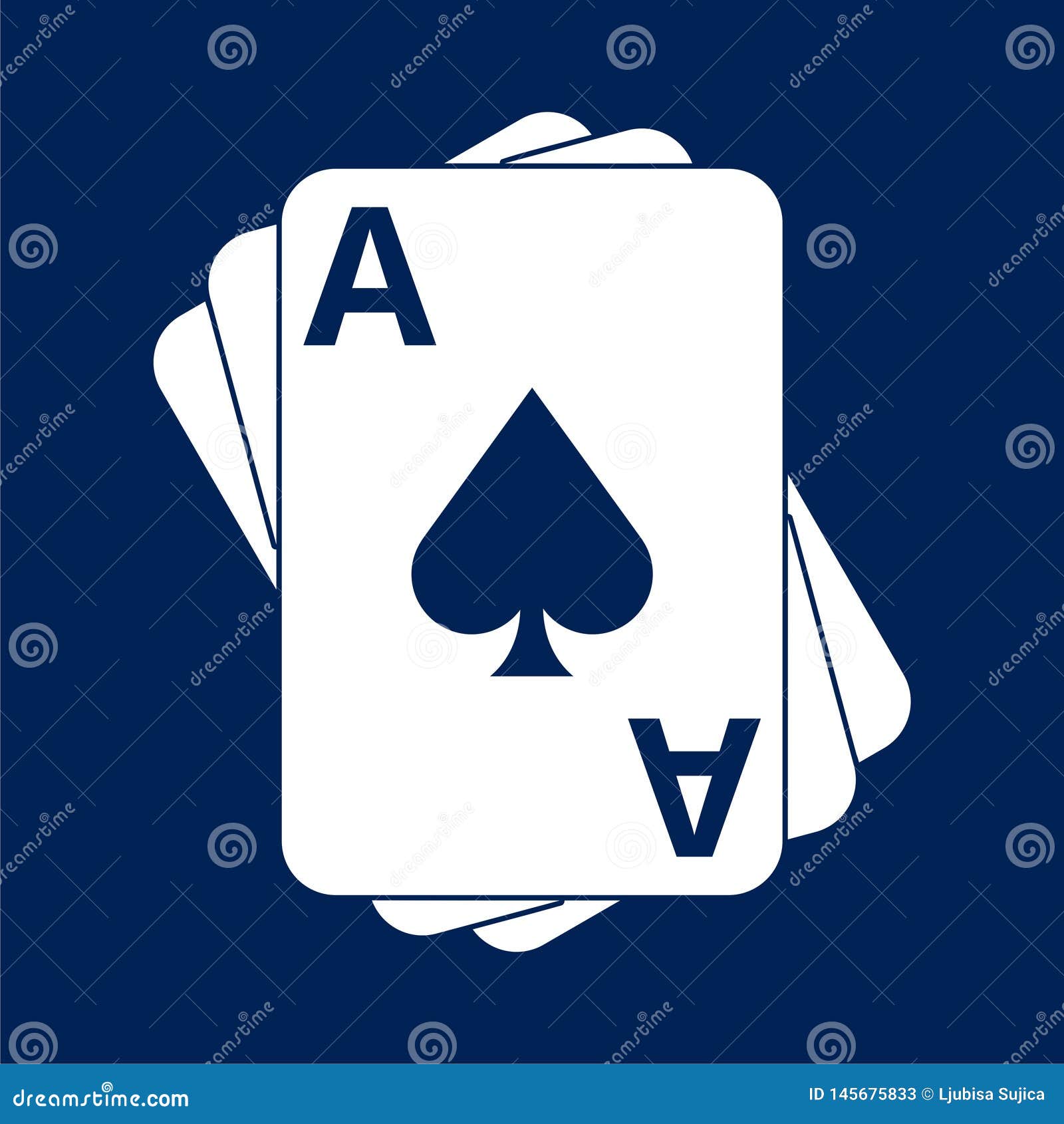 Icono Del Vector De Los Naipes Ilustración del Vector - Ilustración de ...