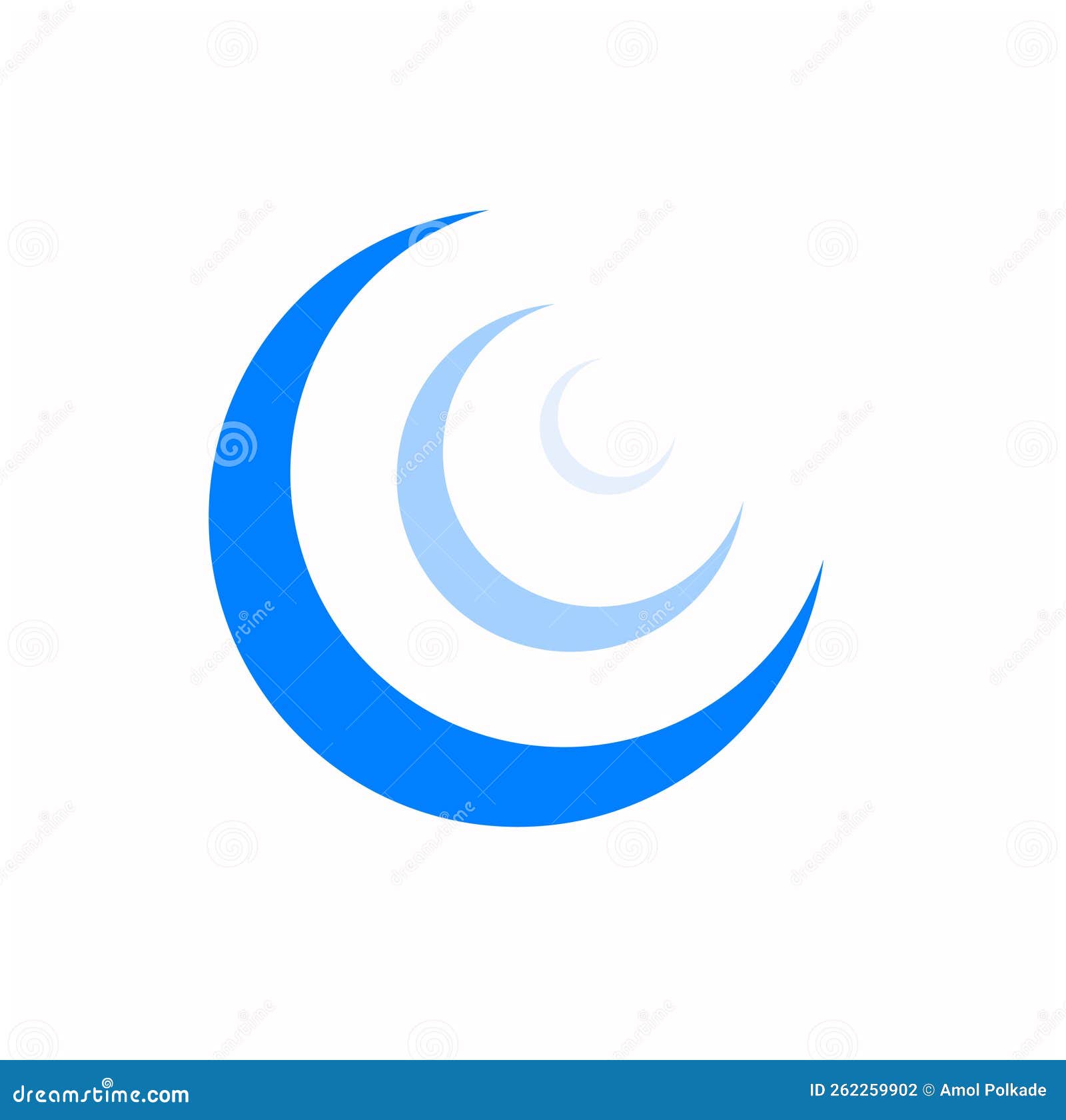 Icono Del Vector De Luna Azul. Letra C E Icono De Luna Azul Stock de ...