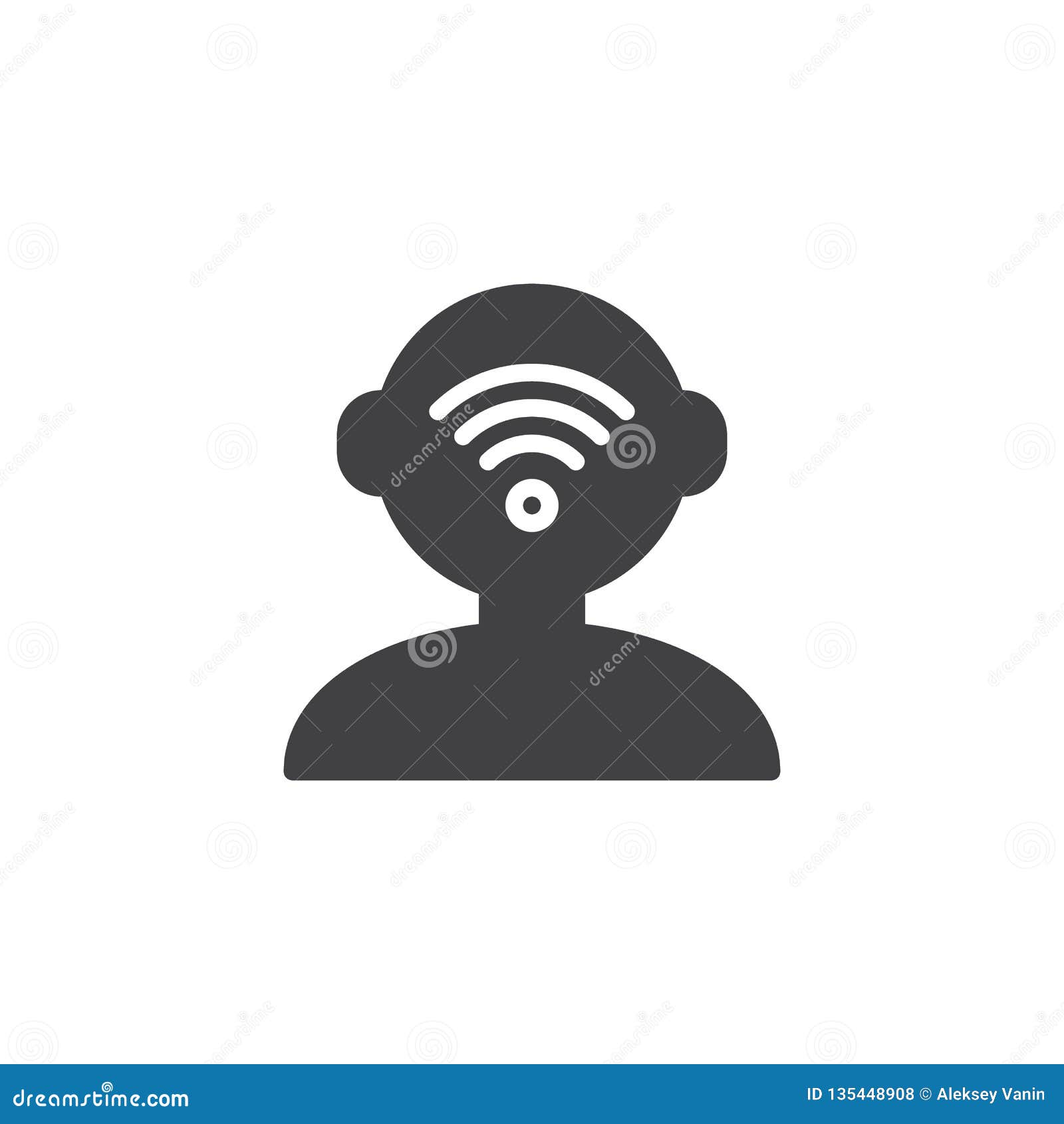 Icono Del Vector De Person Broadcasting Ilustración del Vector ...