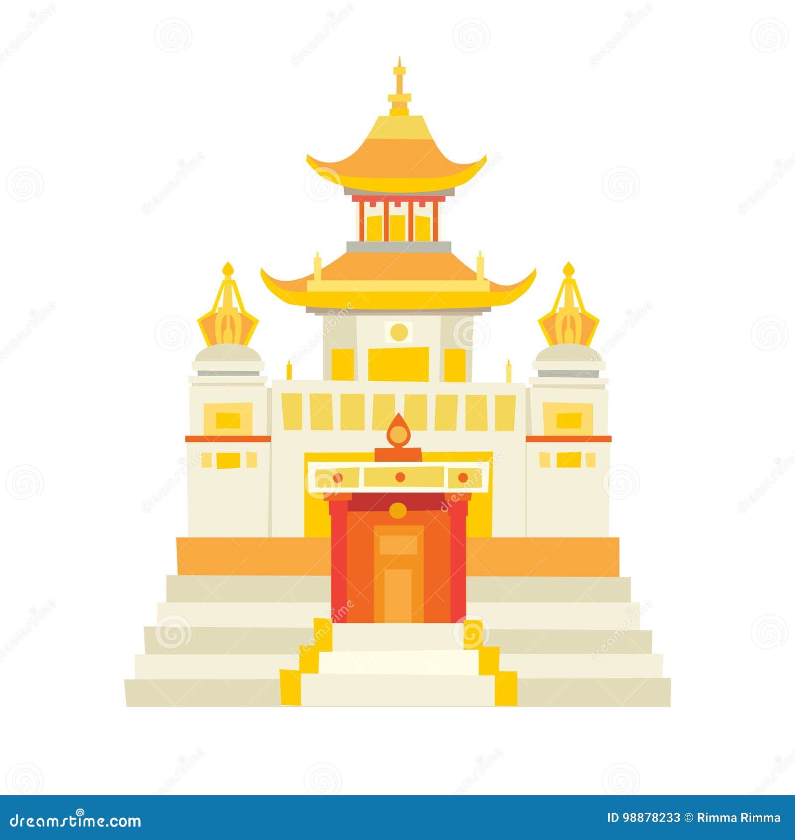 Icono Del Vector De Shaolin Temple Ilustración del Vector - Ilustración ...