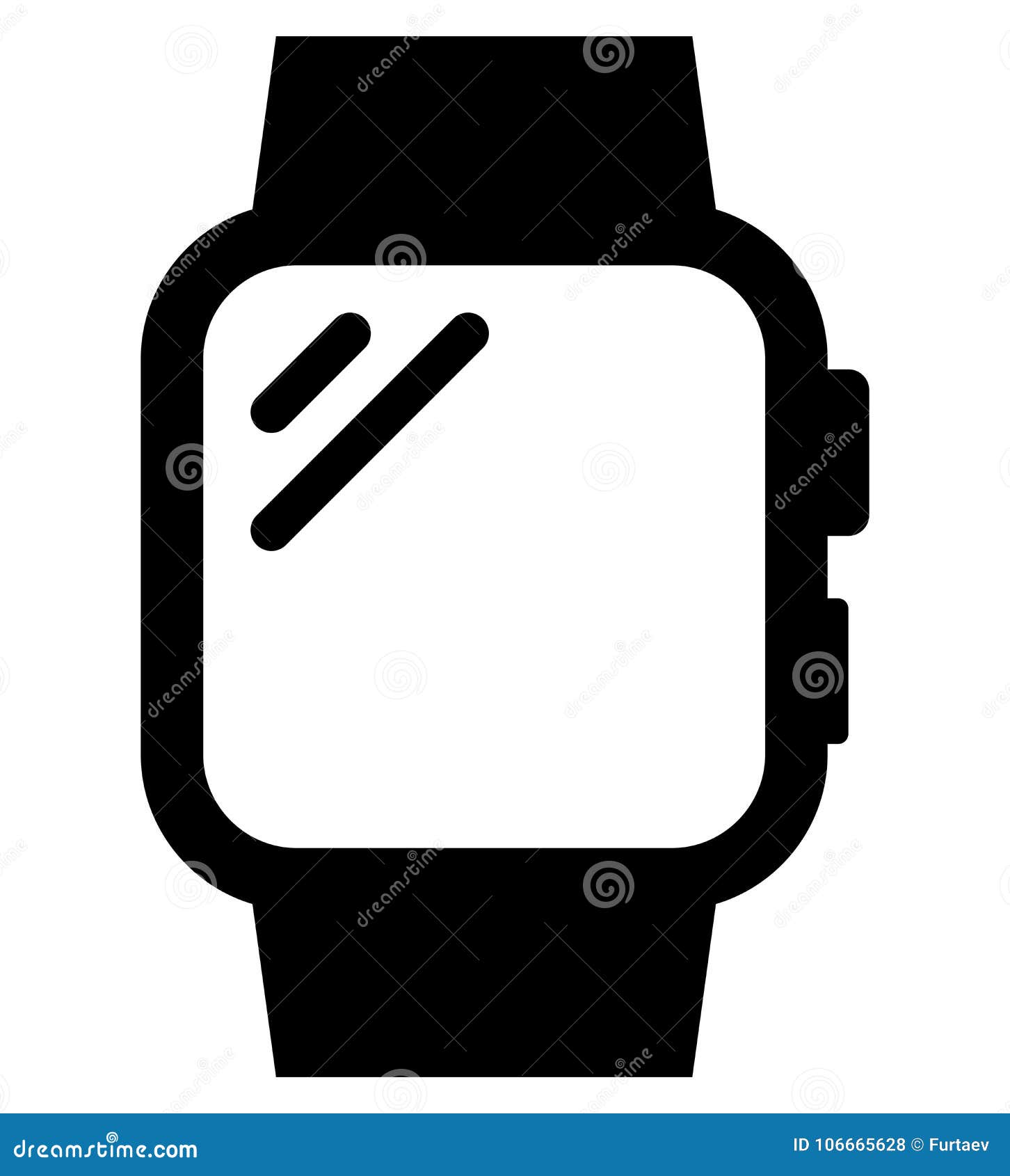 Icono Del Vector De Smartwatch Ilustración del Vector - Ilustración de ...