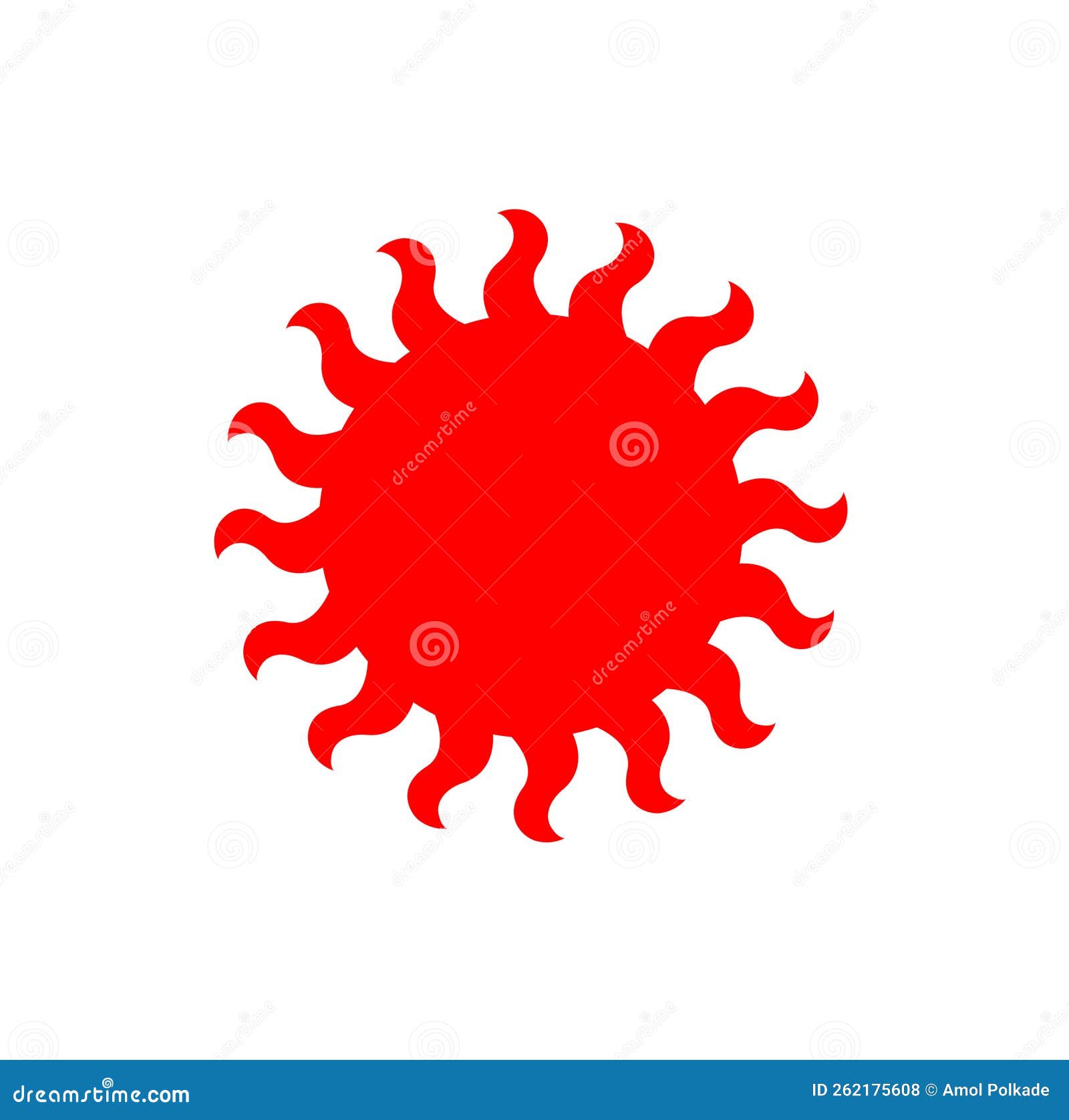 Icono Del Vector De Sol Rojo Sobre Fondo Blanco Ilustración del Vector ...