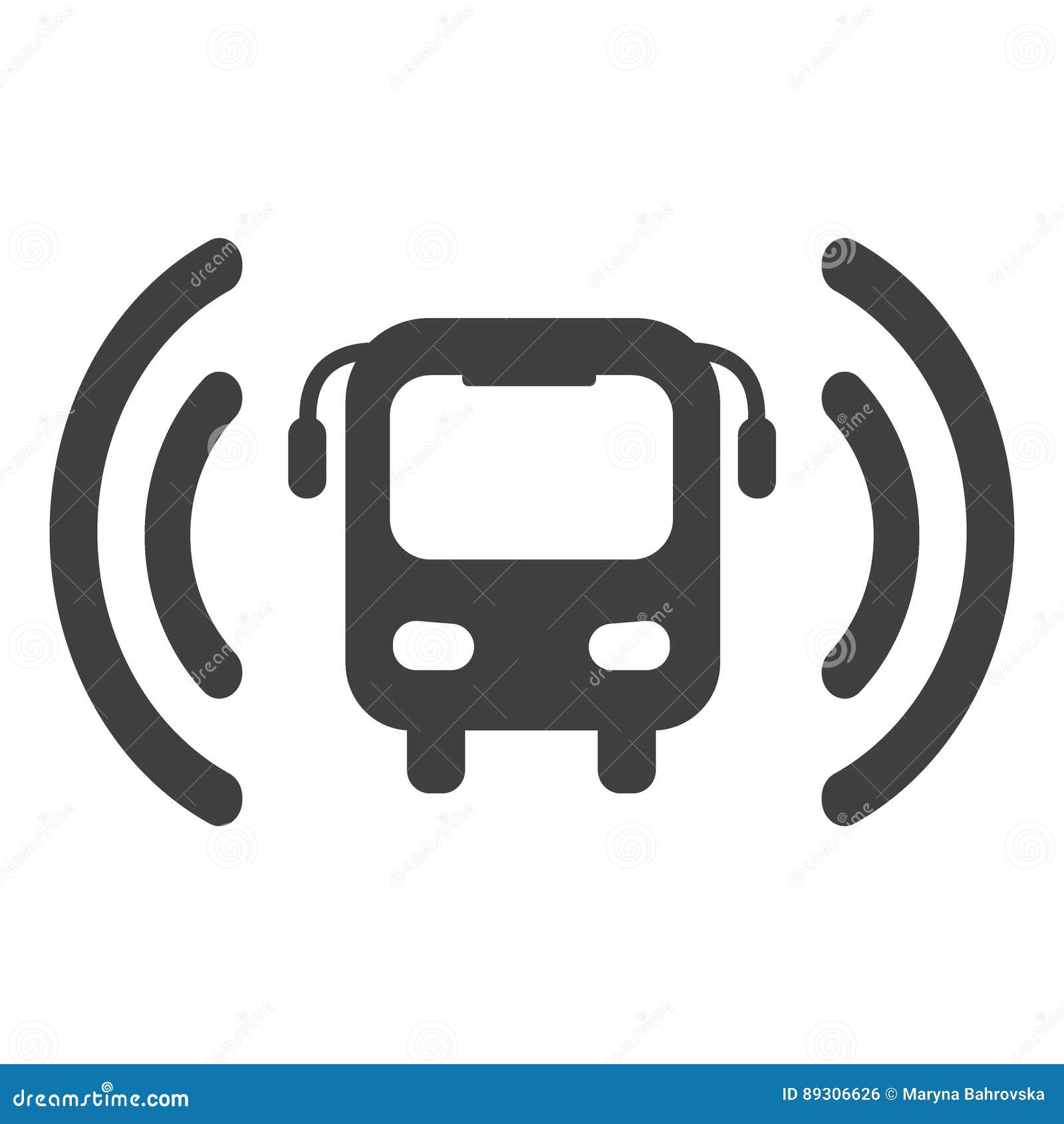 Icono Del Vector De Wi-Fi Del Autobús Ilustración del Vector ...