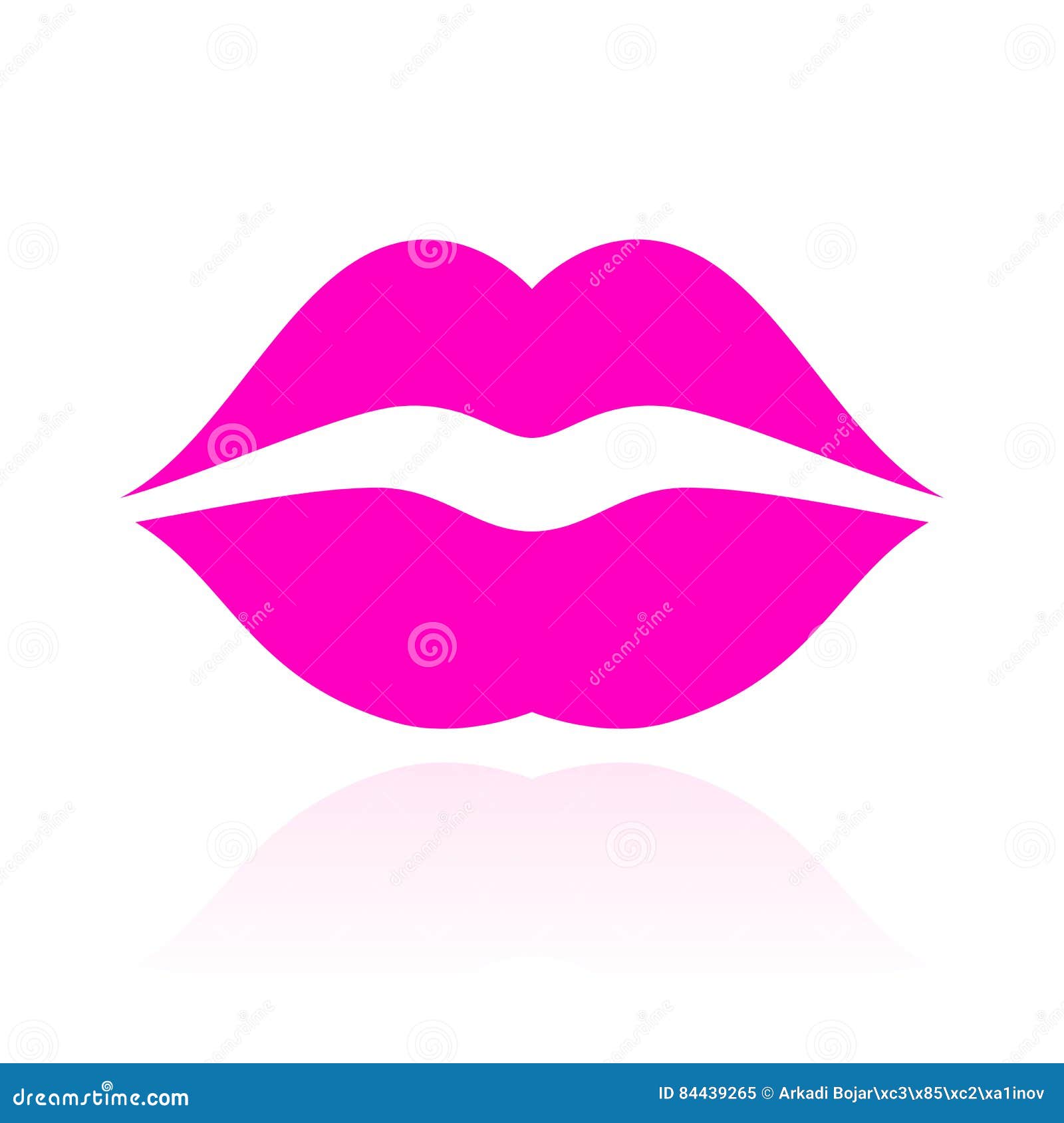 Icono Del Vector Del Beso De La Boca Ilustración del Vector ...