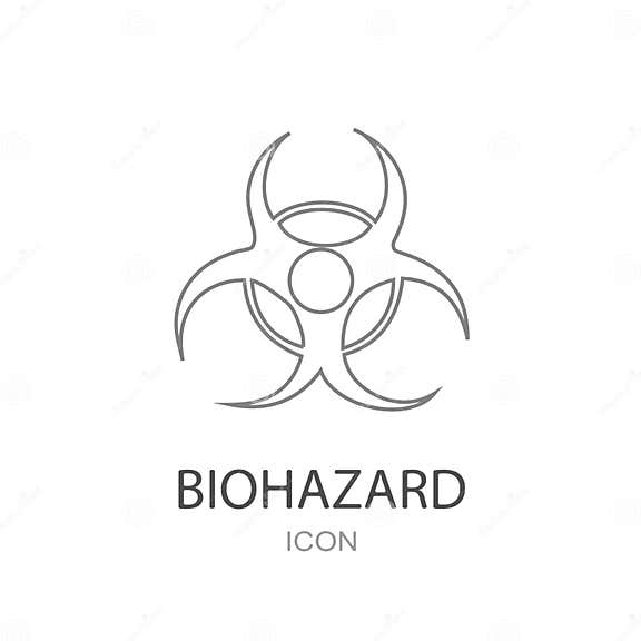 Icono Del Vector Del Biohazard Ilustración del Vector - Ilustración de ...