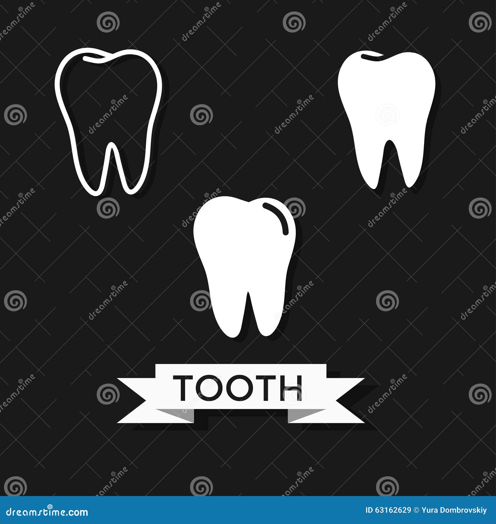 Icono Del Vector Del Diente Ilustración del Vector - Ilustración de ...