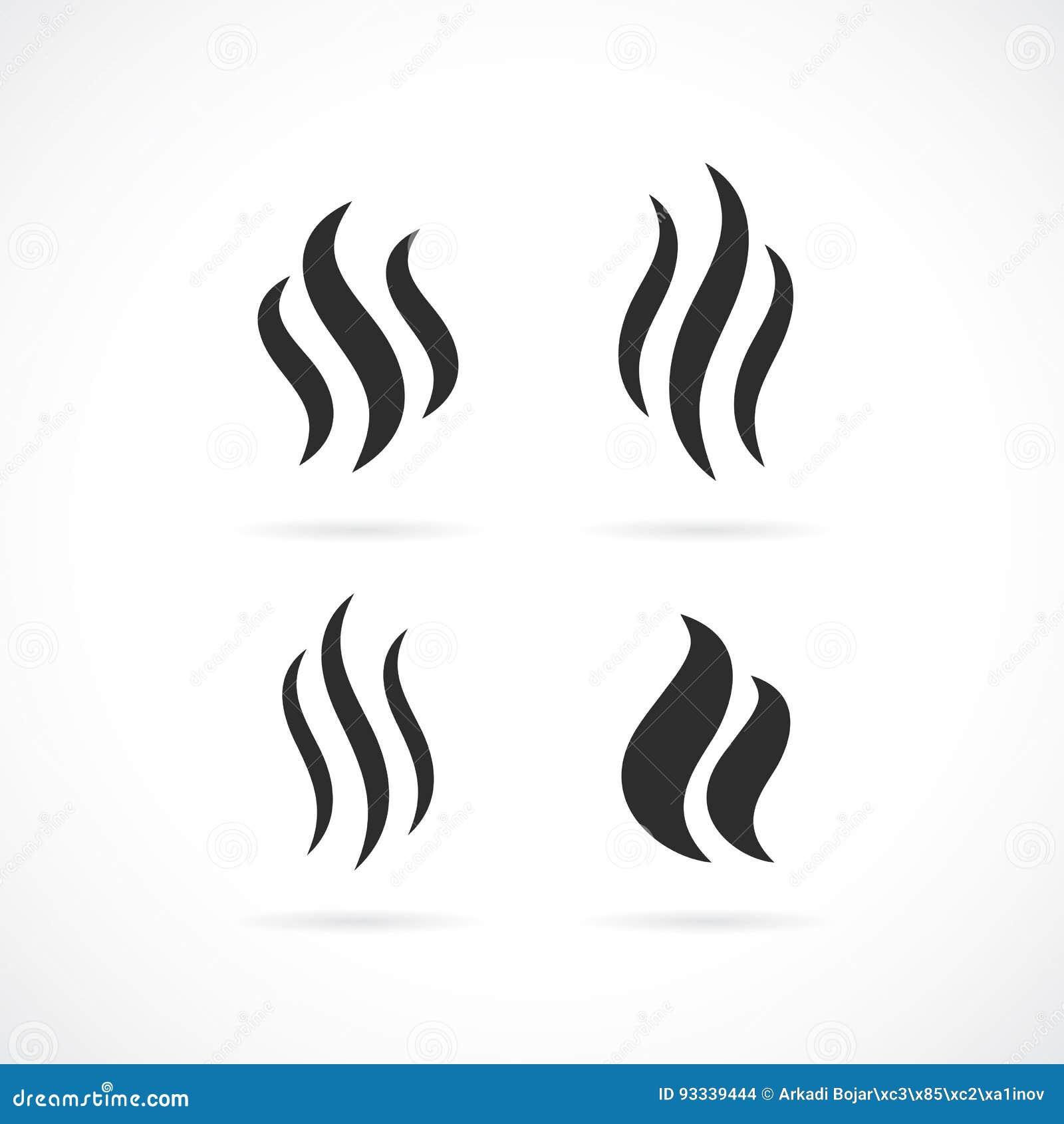 Icono del vector del humo ilustración del vector. Ilustración de ...