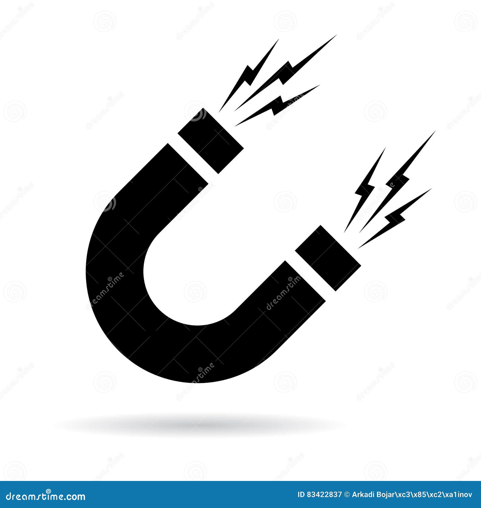 Icono del vector del imán ilustración del vector. Ilustración de ...