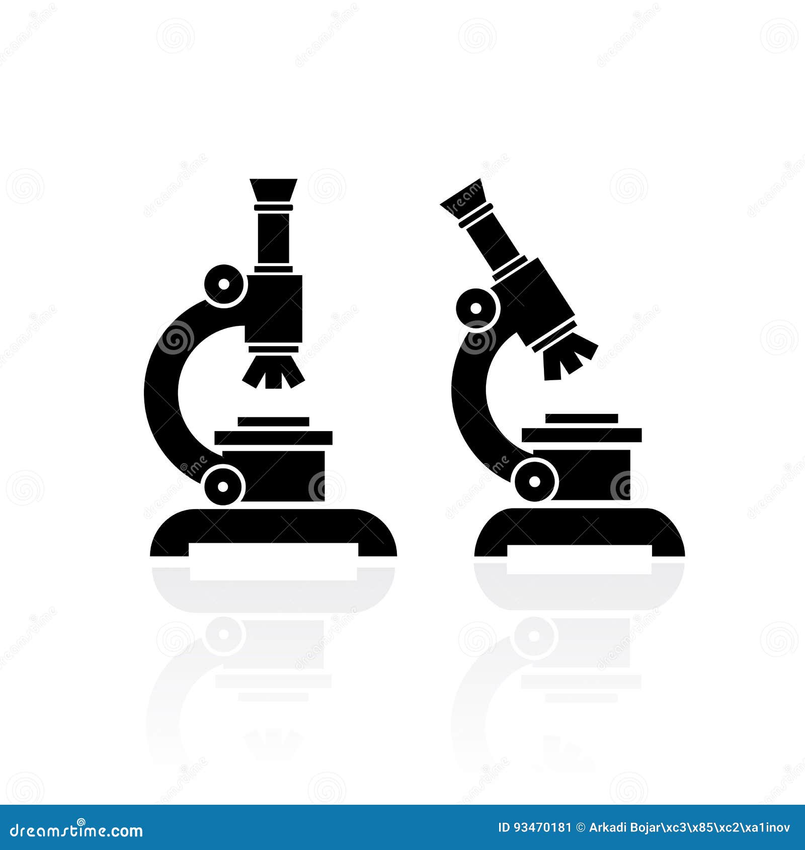 Icono Del Vector Del Microscopio Ilustración del Vector - Ilustración ...
