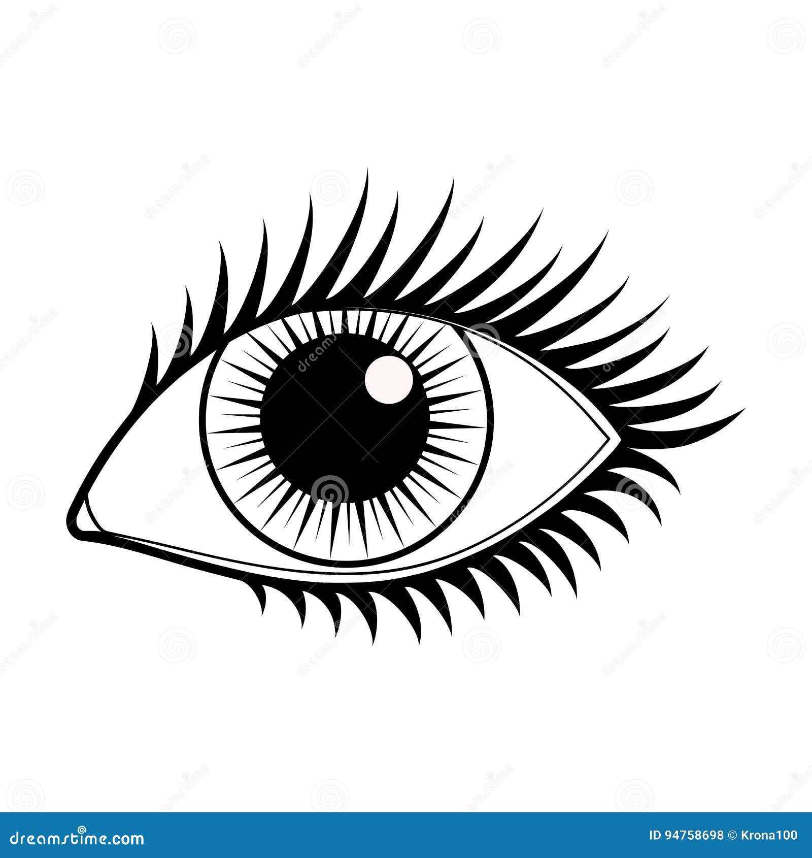 Icono del vector del ojo ilustración del vector. Ilustración de textil ...