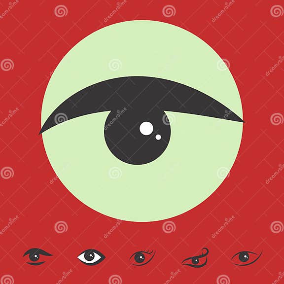 Icono Del Vector Del Ojo Simple Ilustración del Vector - Ilustración de ...