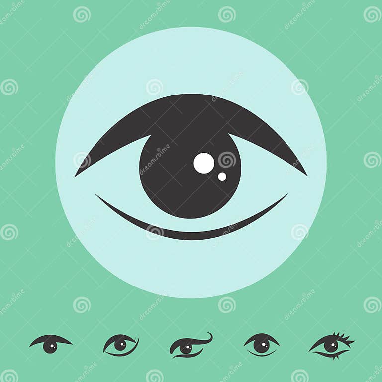 Icono Del Vector Del Ojo Simple Ilustración del Vector - Ilustración de ...